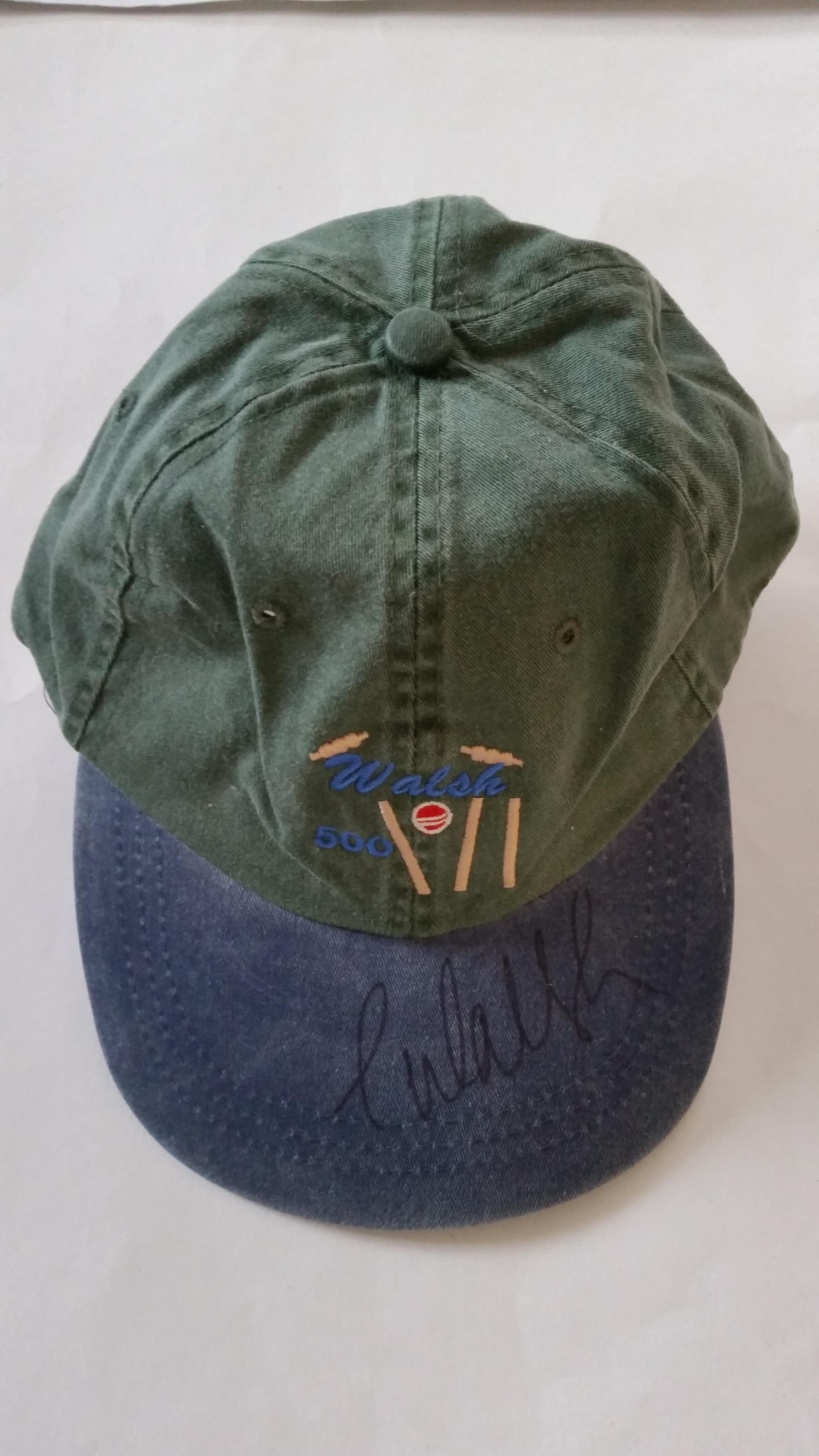 CRICKET, signed Courtney Walsh (West Indies) cap, hat commemorating ...