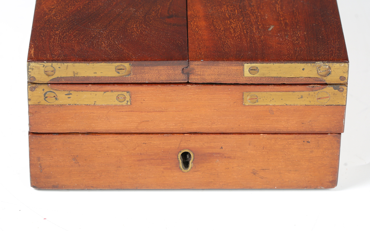 A late Victorian mahogany cased folding artist's box by C. Roberson ...