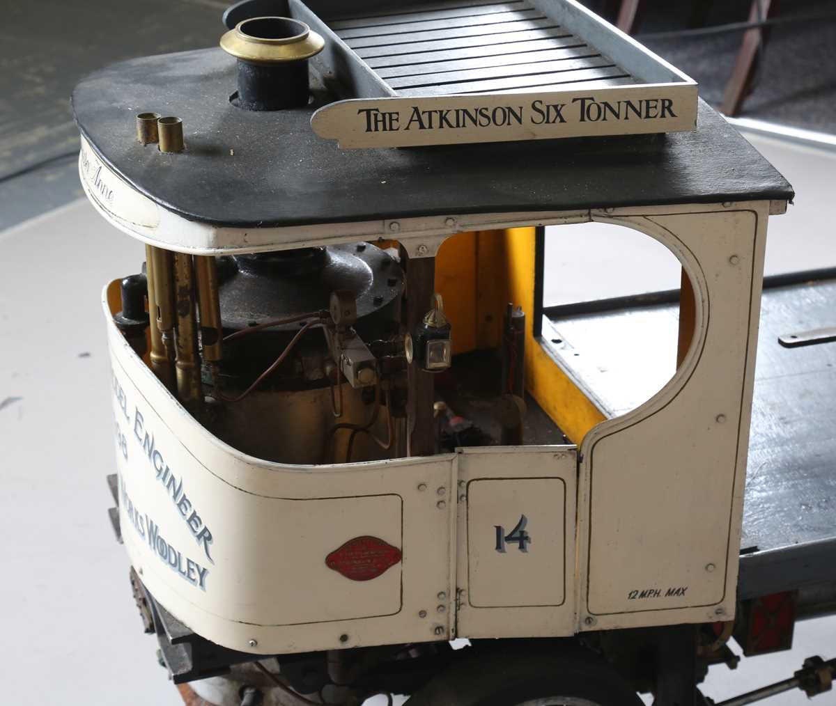 A coal-fired live steam ride-on model of an Atkinson 6-ton steam lorry ...
