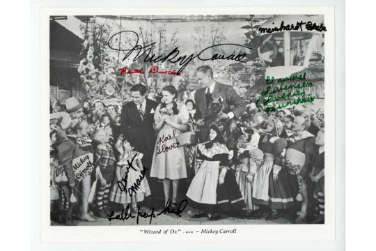 AUTOGRAPHS, THE WIZARD OF OZ. A group of seven signed photographs of ...