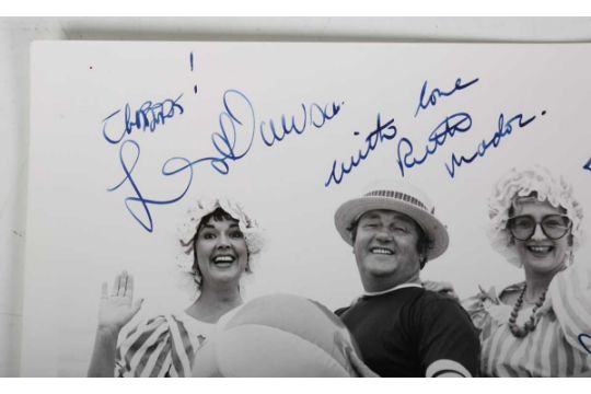 AUTOGRAPH. An autographed black and white oversized photograph signed ...