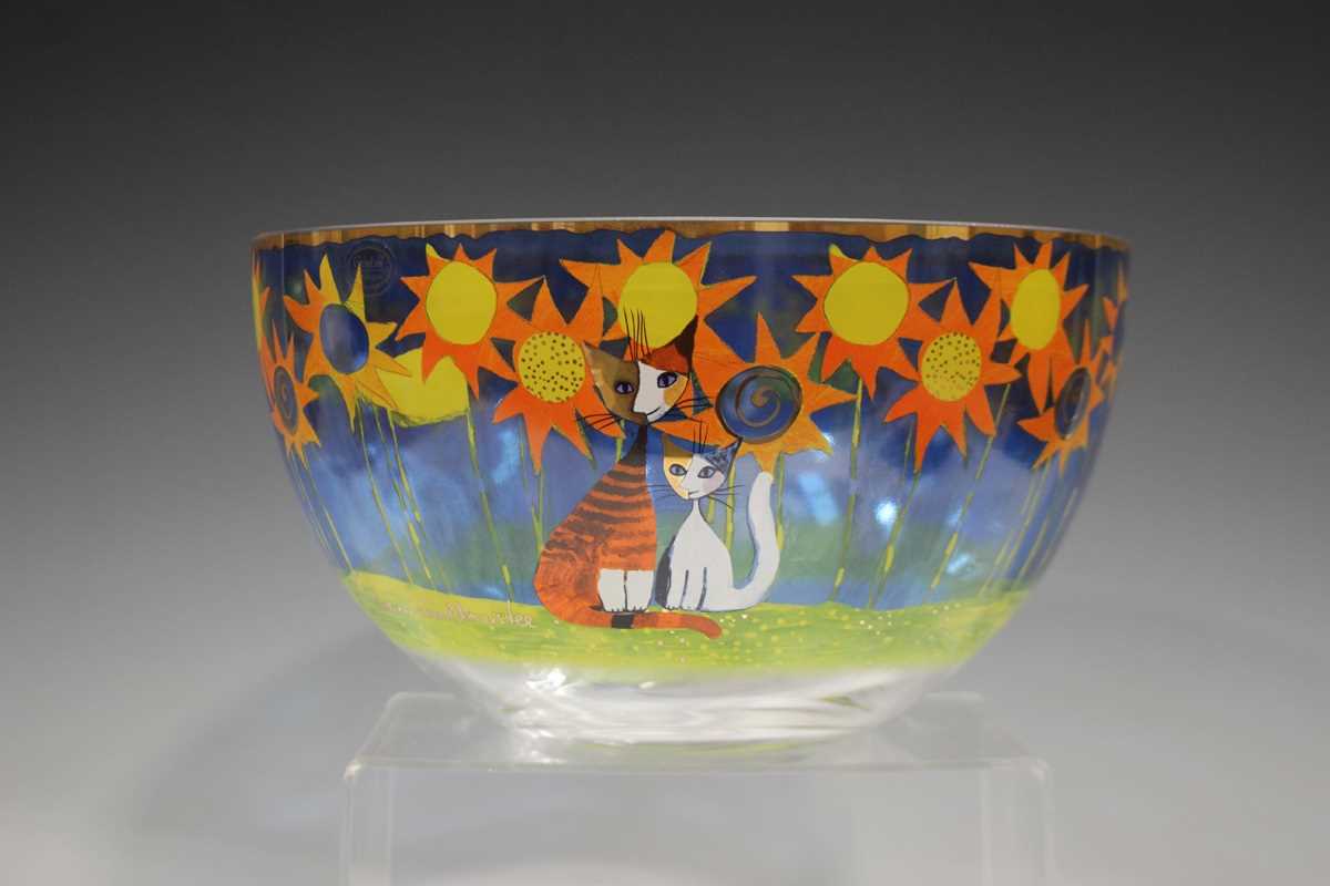 A Goebel circular glass bowl, designed by Rosina Wachtmeister ...