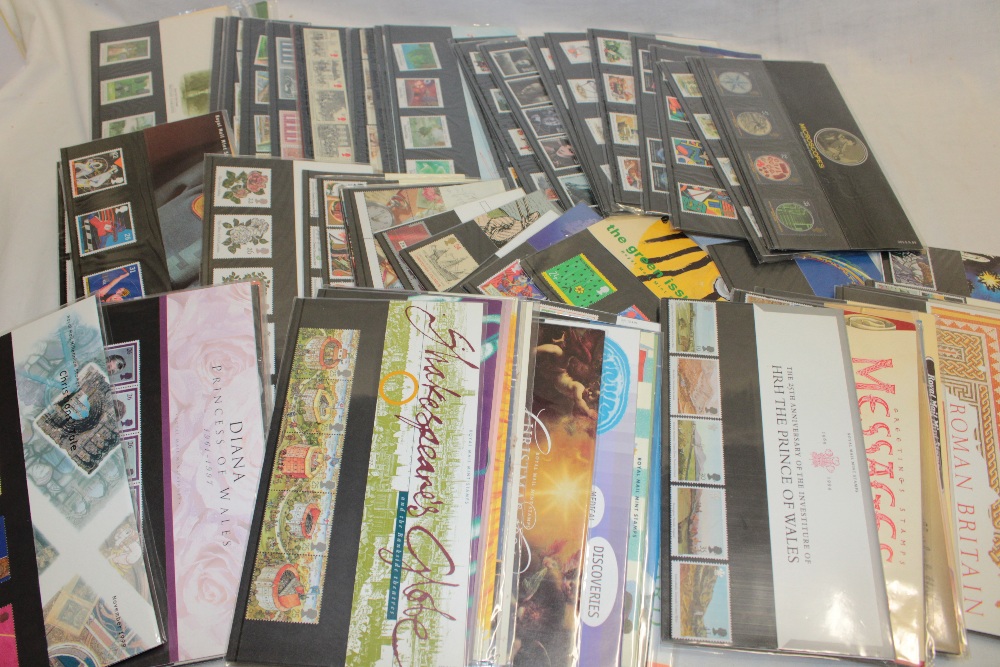 One hundred GB stamp presentation packs 1982 - 1999