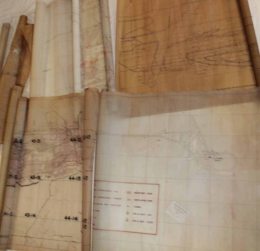 Twenty various 20th century Cornish mining plans and maps, mainly Wheal ...