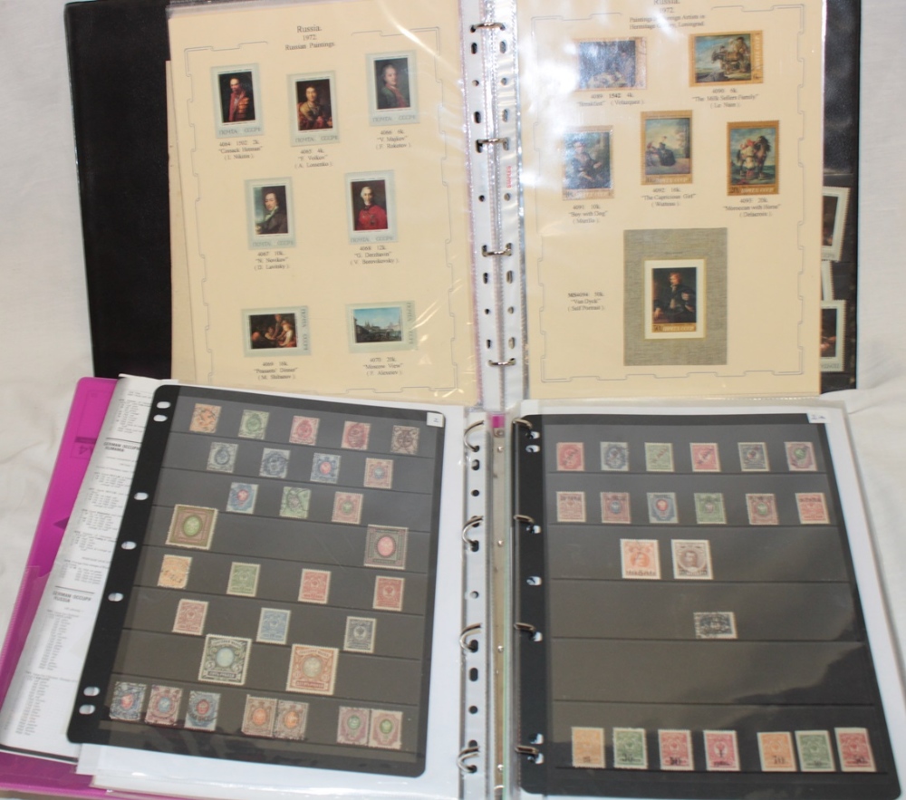 A folder album containing a collection of Russia stamps 1889 onwards ...