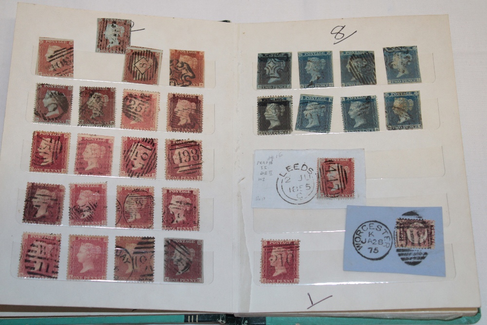 A small stock book containing a selection of 1d red imperf/perf stamps ...