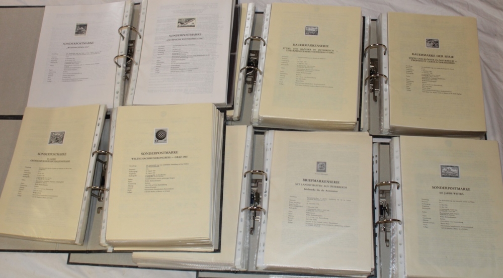 Four folder albums containing a large and comprehensive collection of ...
