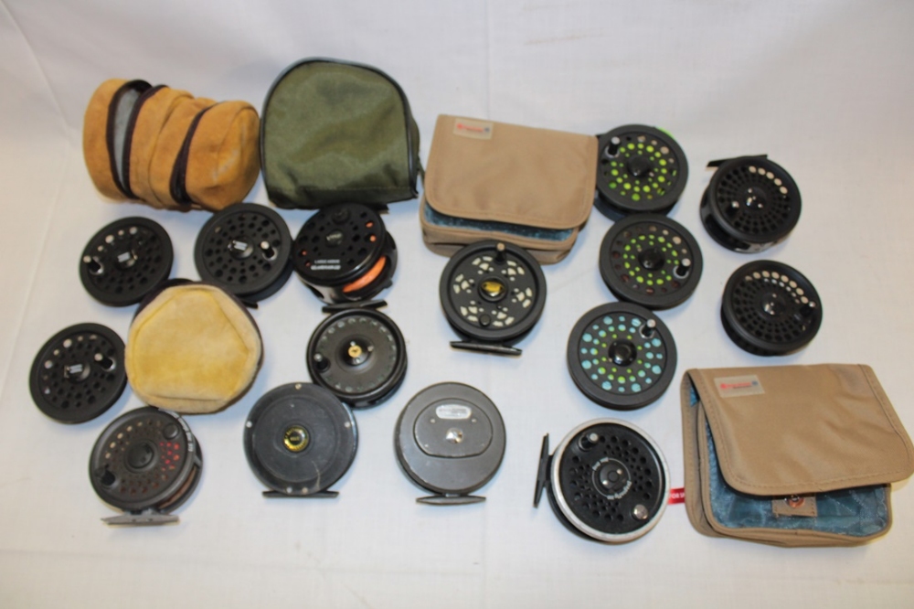 Ten various fly fishing reels including Viper, Shakespeare, Dragonfly ...
