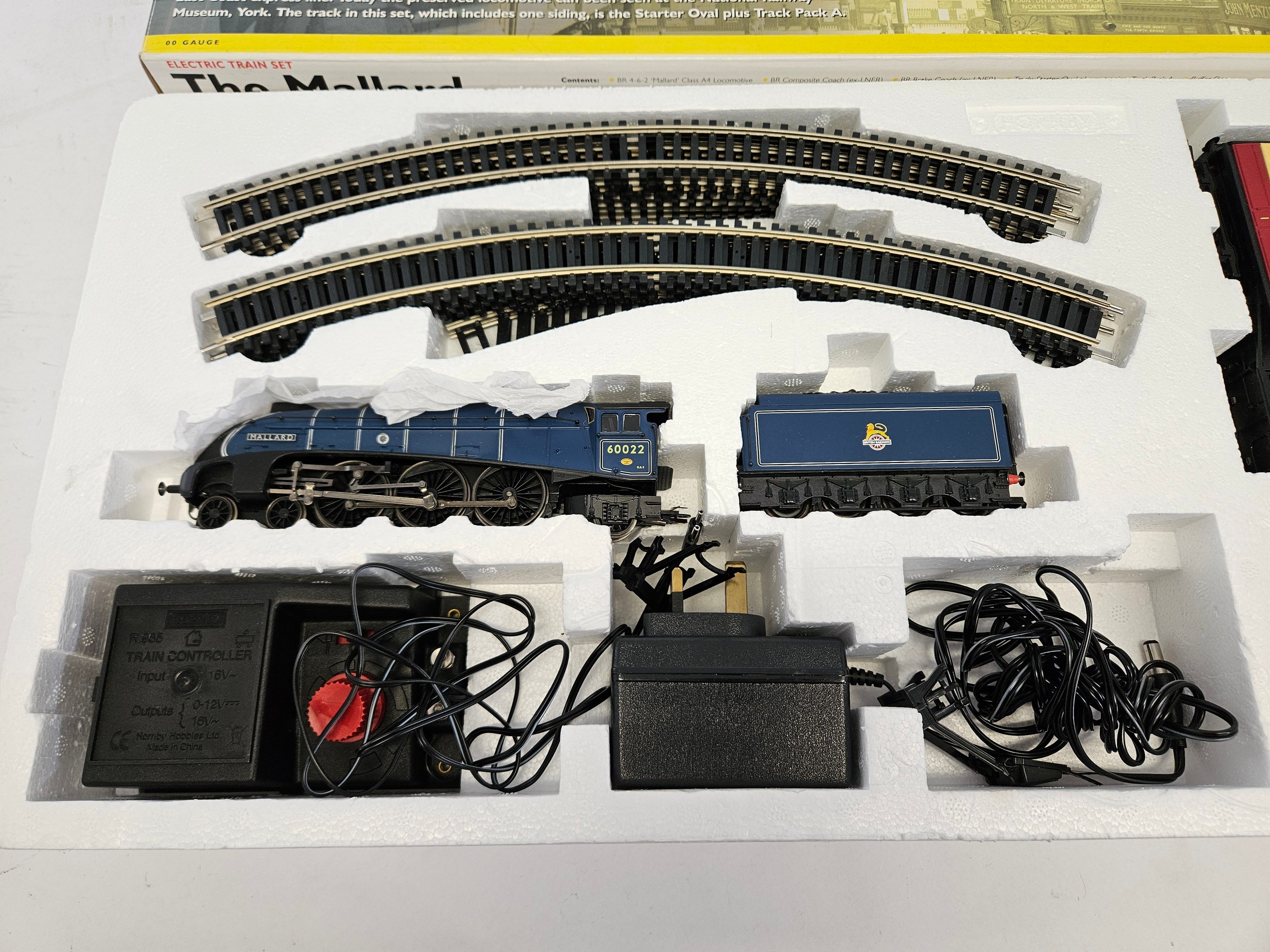 A boxed Hornby 00 gauge R1040 The Mallard electric train set comprising ...
