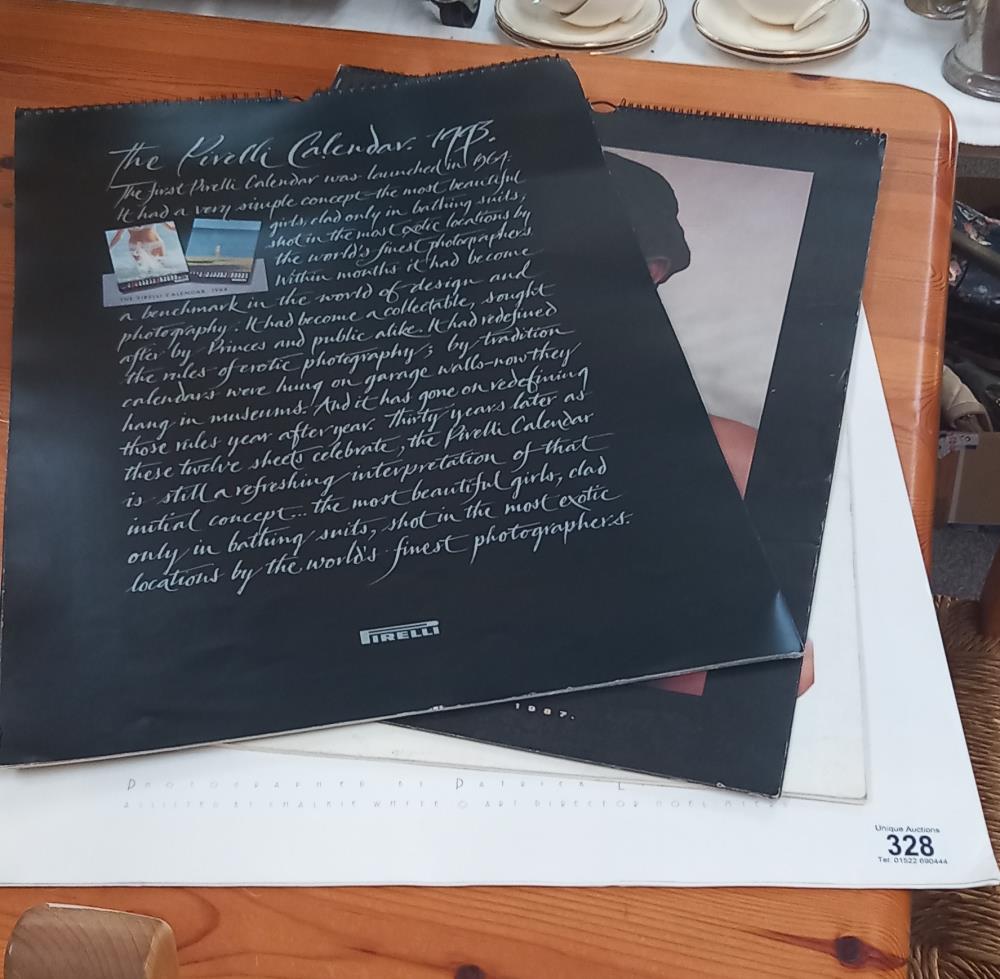 3 Pirelli calendars 1993, 1986 and 1987 Litchfield's 10th Unipart ...