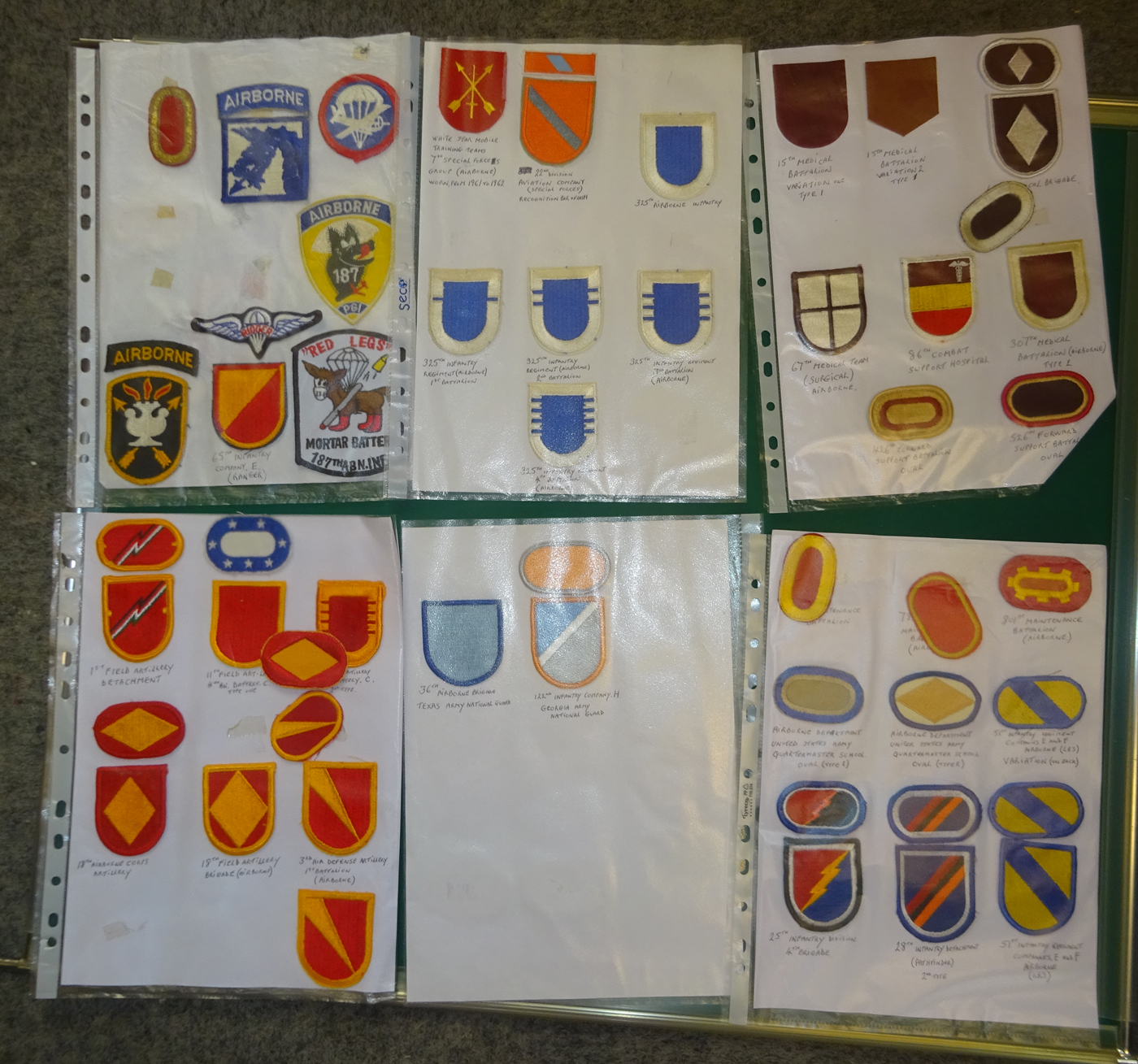 US post WWII military patches, flashes, ovals etc. (200+) £60-80