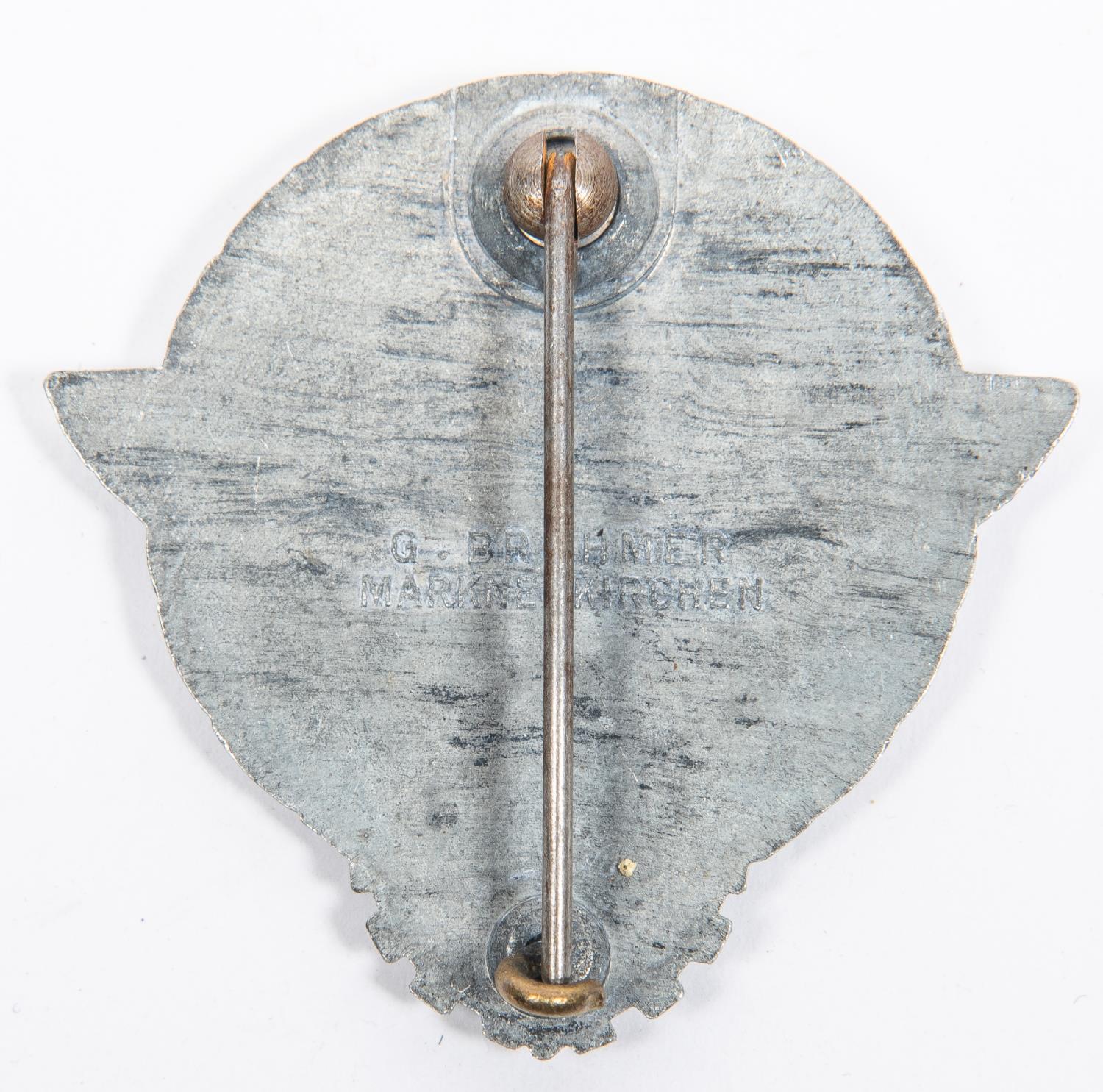 A Third Reich Hitler Youth Gausieger pin back badge, dated 1944, of ...