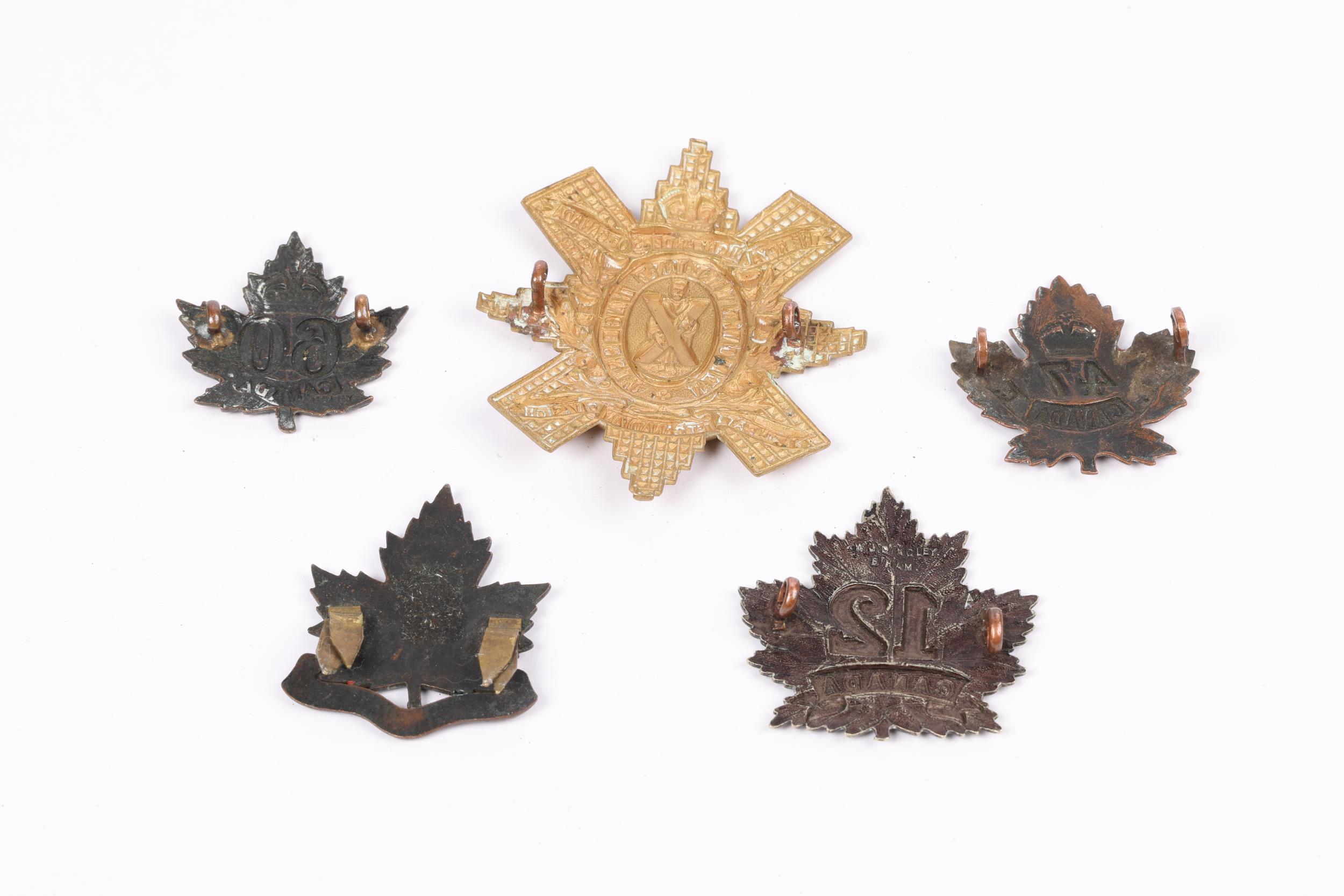 5 WWI CEF Infantry cap badges: 12th, blackened white metal by Dingley ...