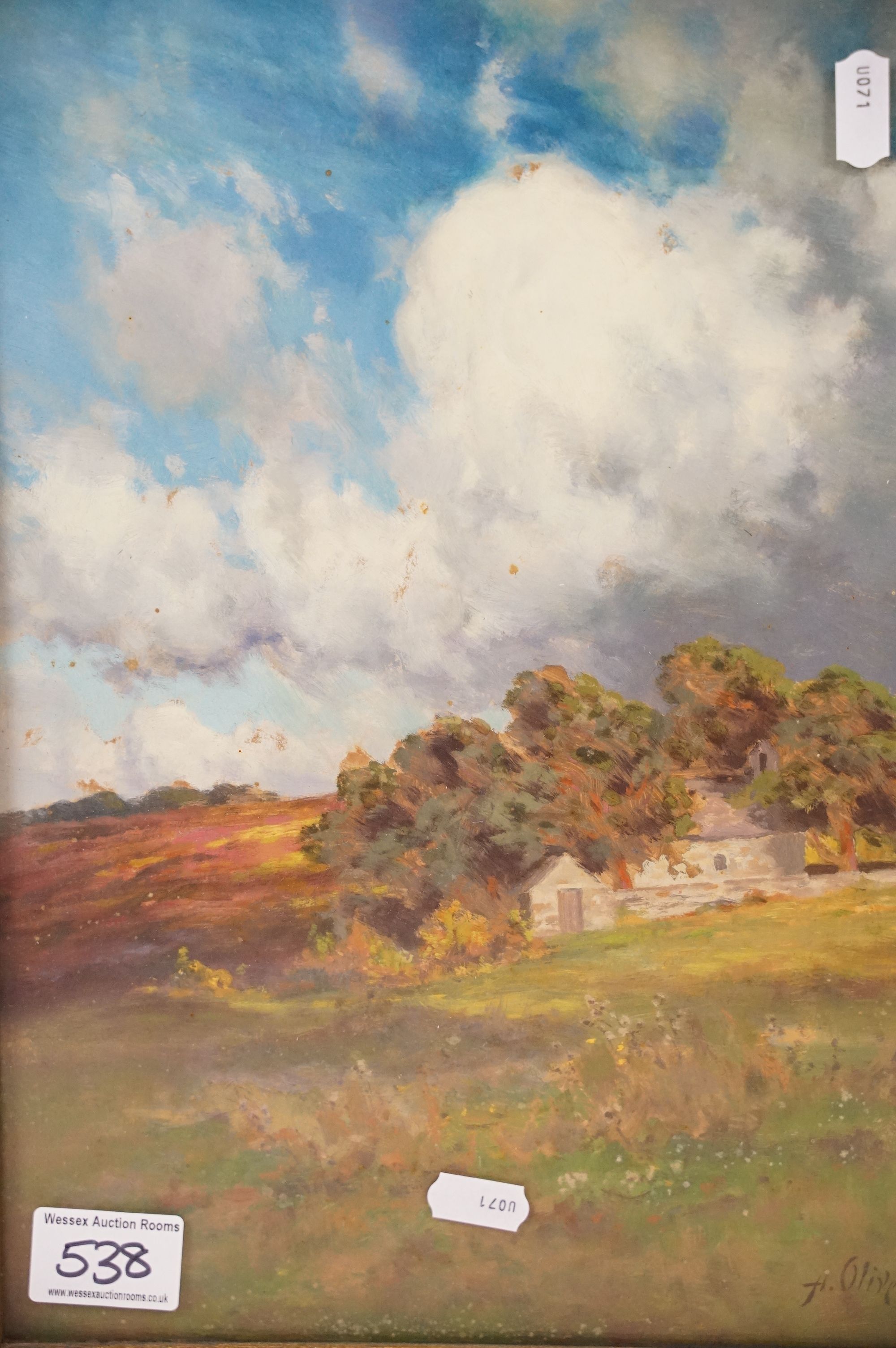 Alfred Oliver (1886 - 1943), landscape scene, oil on board, signed ...