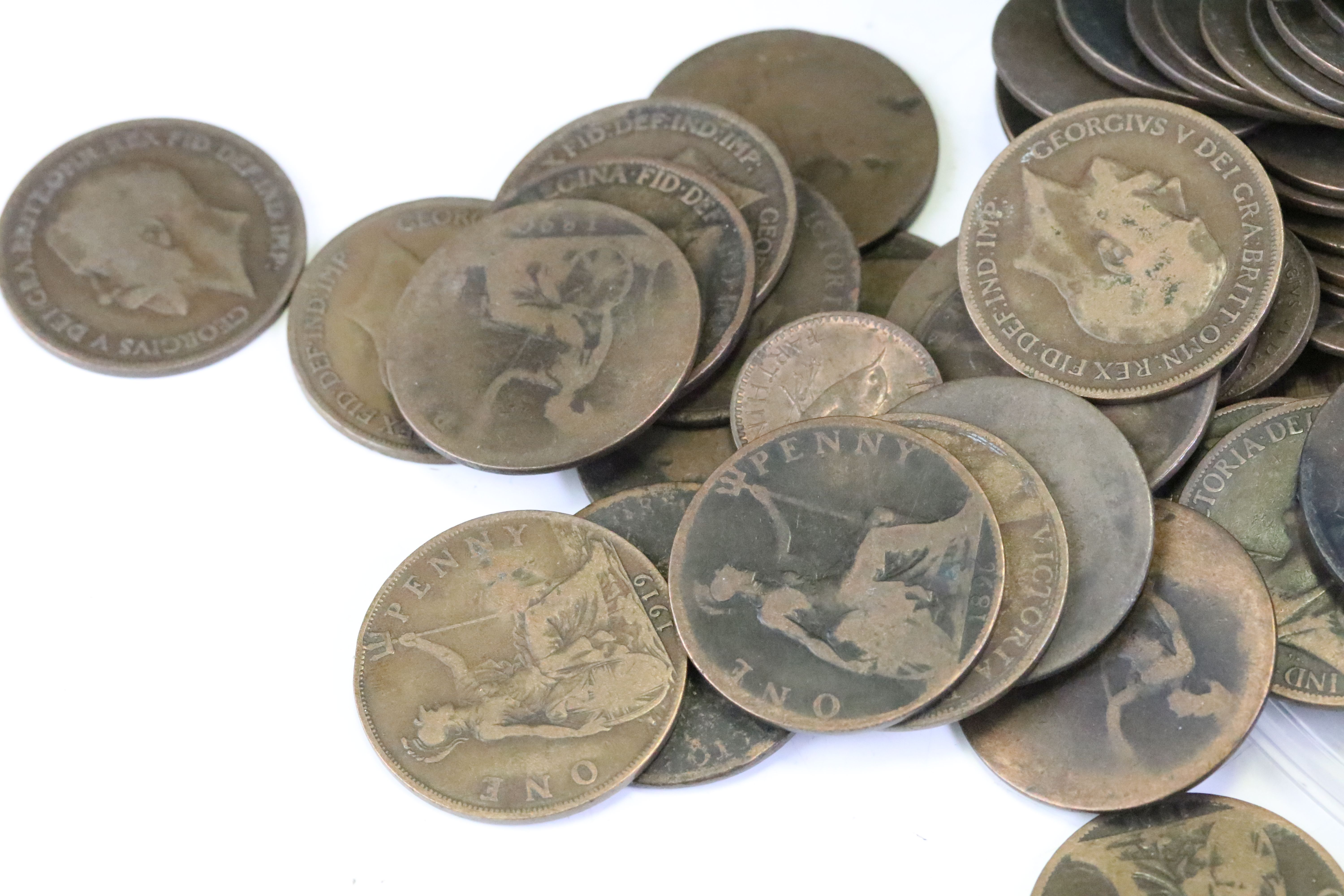 A large collection of British pre decimal coins to include half crowns ...