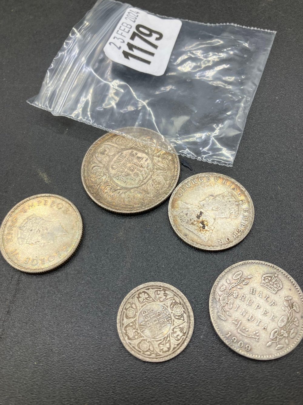 Indian silver coins, 31g