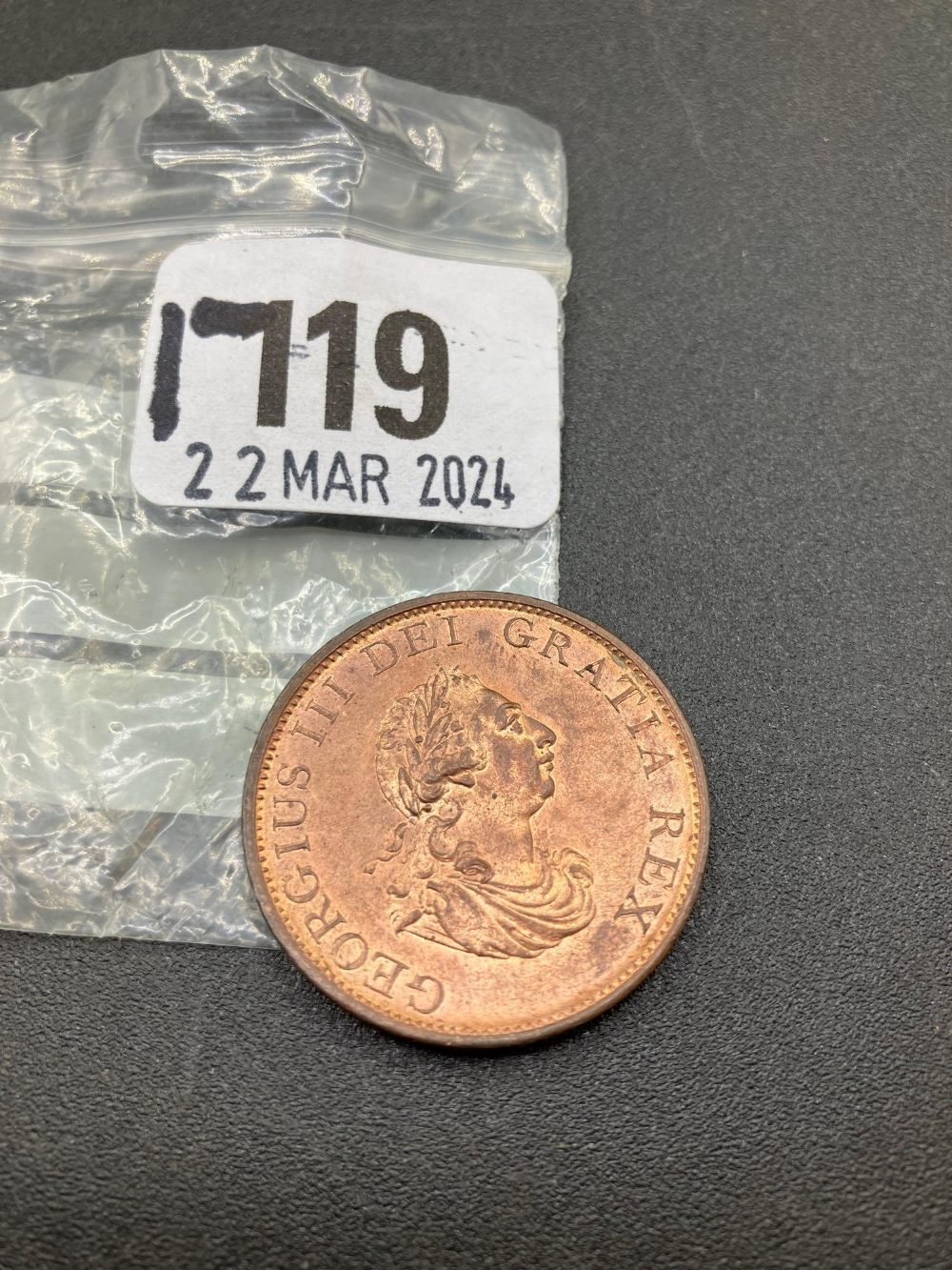 A good half penny 1799 UNC full lustre