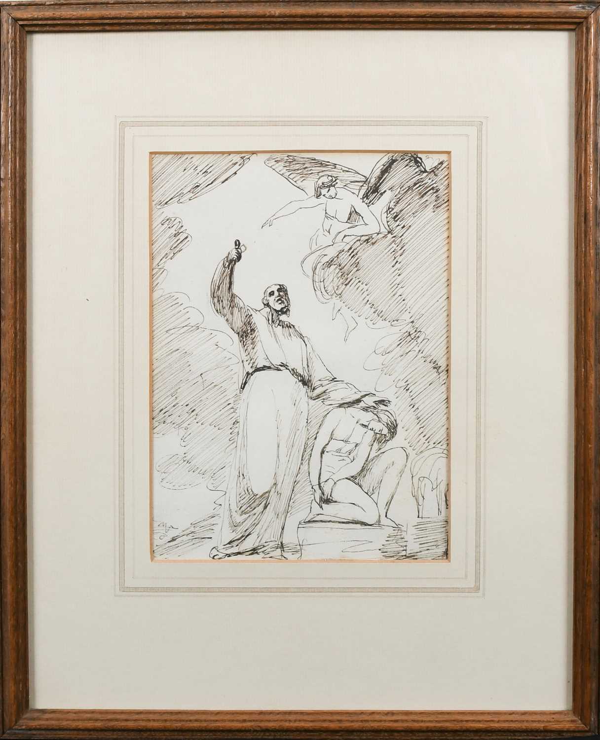 George Romney (1734-1802) The Sacrifice of Isaac Pen and brown ink, c ...
