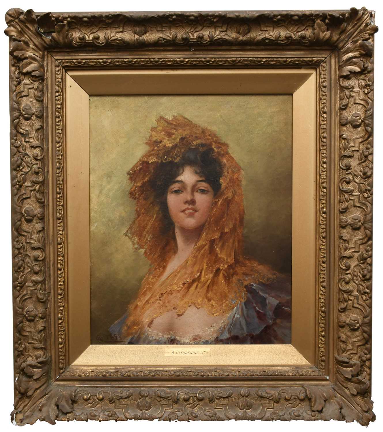 Alfred Augustus Glendening Jr. (1861-1907) A young beauty Signed with ...