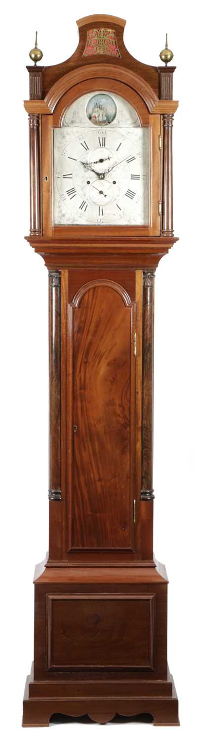 A MAHOGANY LONGCASE CLOCKBY WILLIAM RANDALL, WAREHAM, LATE 18TH CENTURY ...