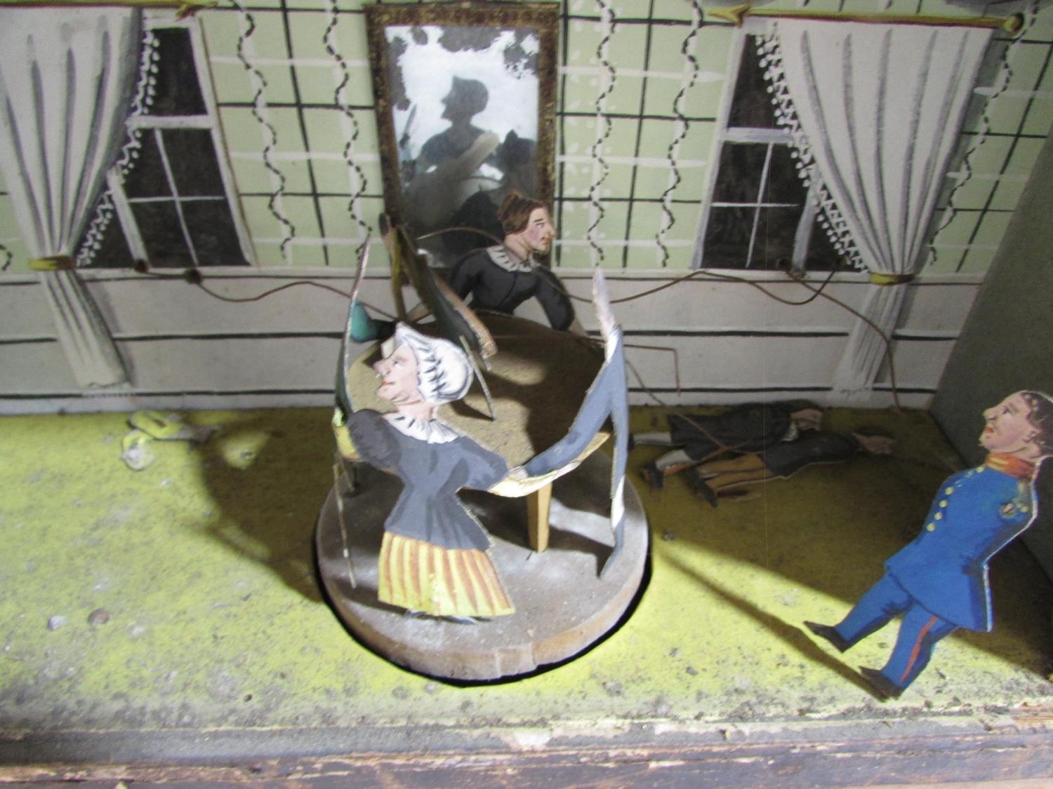 A 19th century ‘Box Theatre’ automaton of two couples dancing in a ...