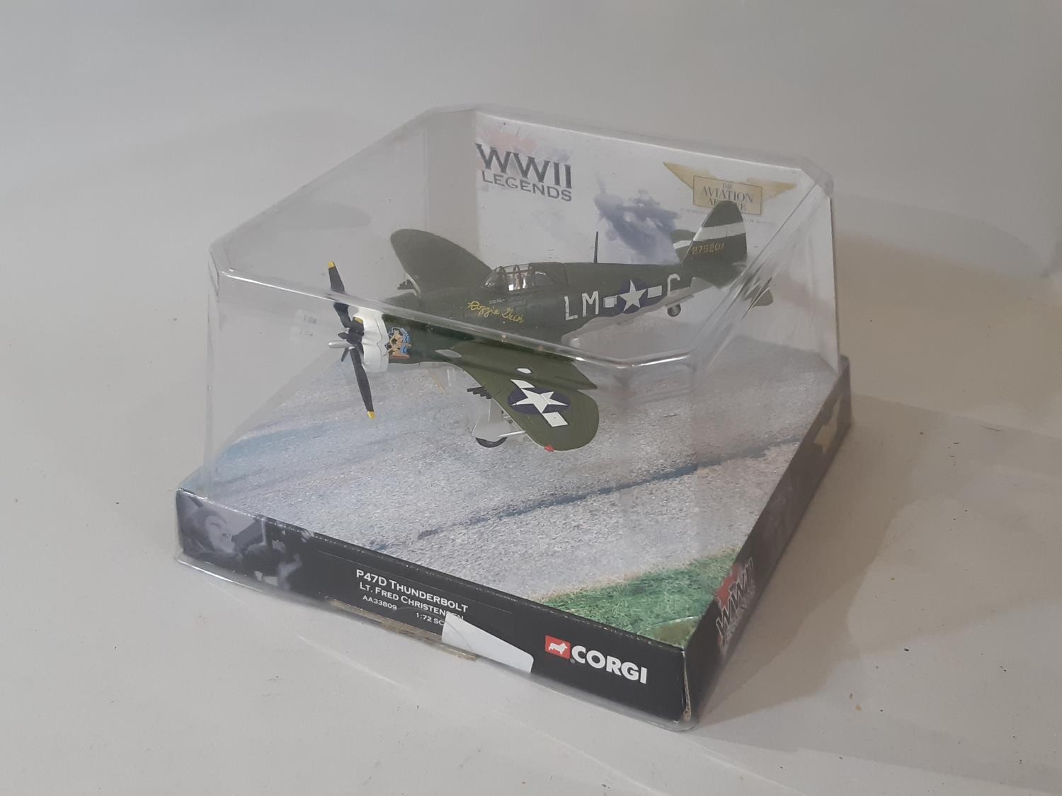 Three boxed model aircraft comprising Corgi Aviation Archive AA33420 ...
