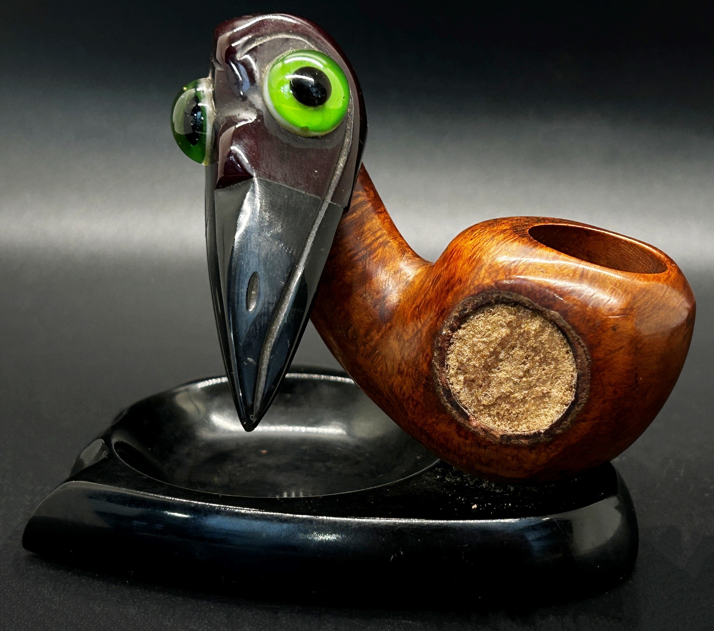 An art deco Y Z Cherry Amber Faturan Nut Bird match striker - Henry ...
