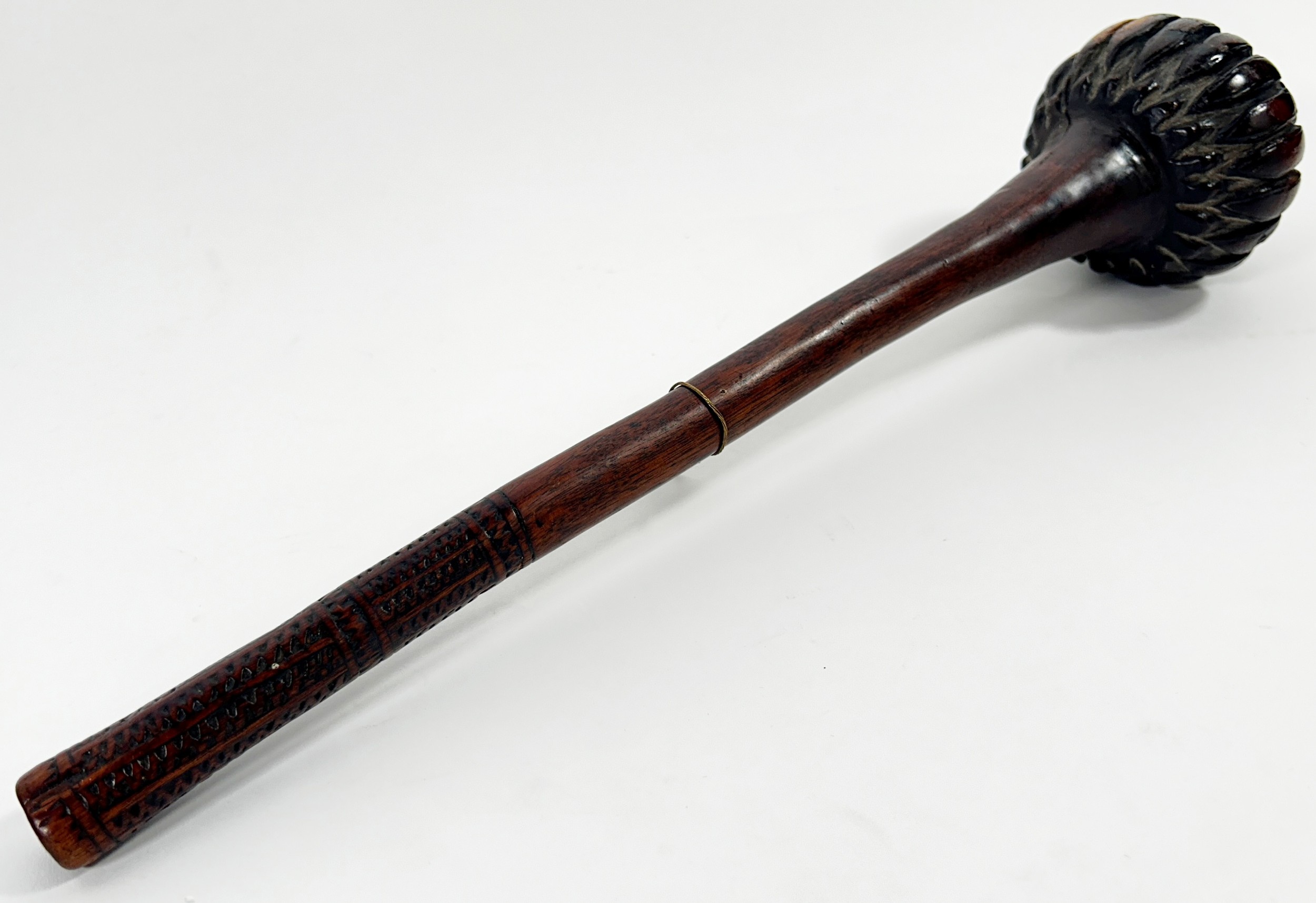 A 19th century Fijian Ula Drisia Burlwood Throwing Stick, 41cm long