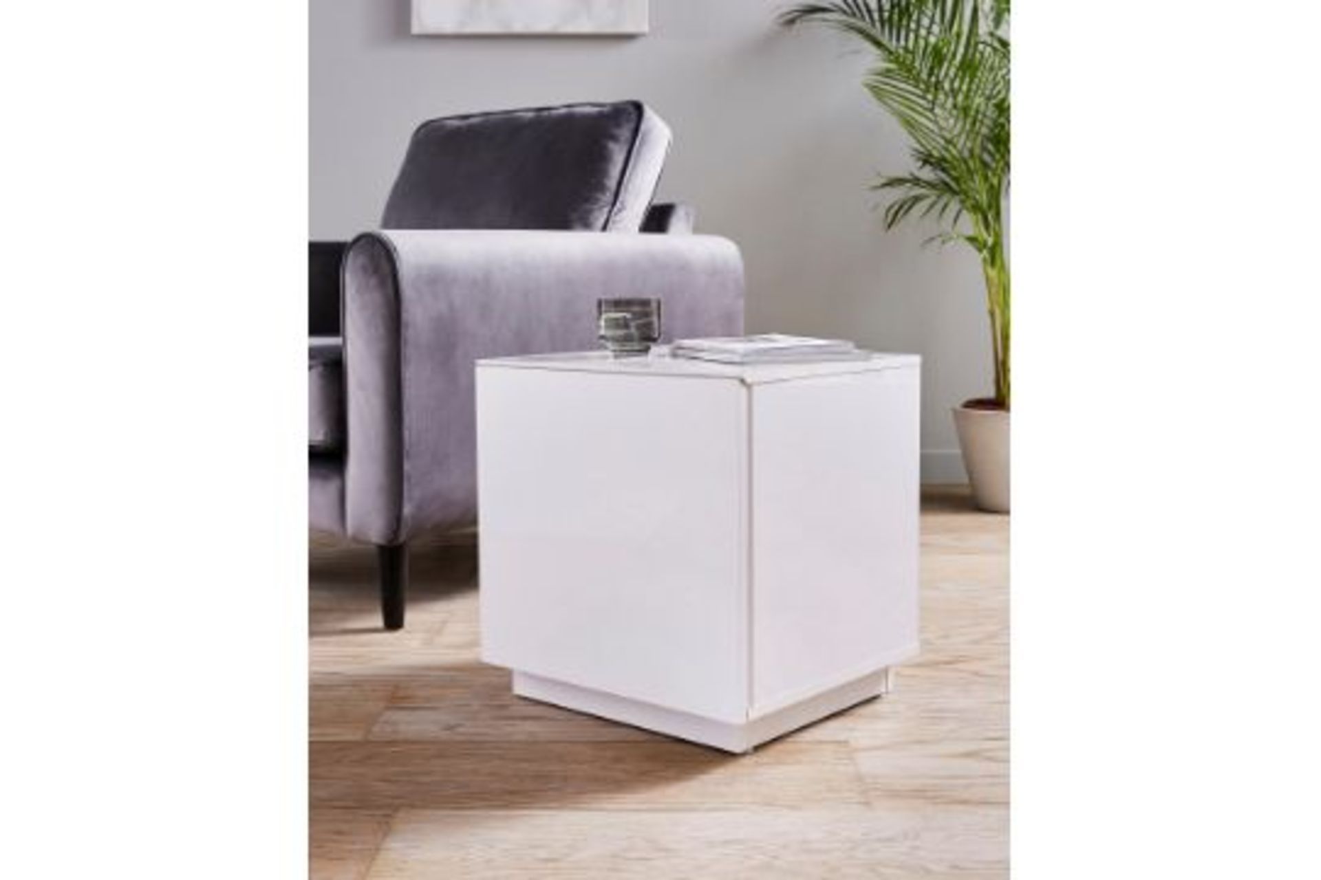 NEW & BOXED ALLURE High Gloss Side Table. RRP £139. Part of At Home ...