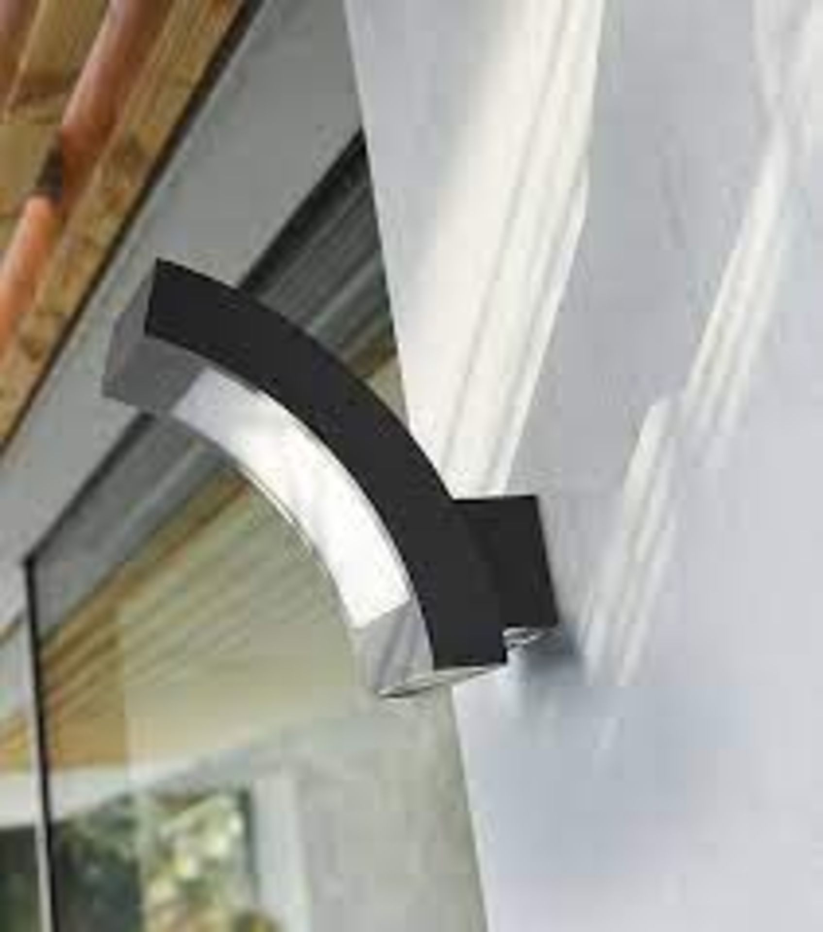 2x Blooma Gambell PIR Powder Coated Charcoal Mains Powered Outdoor Wall ...