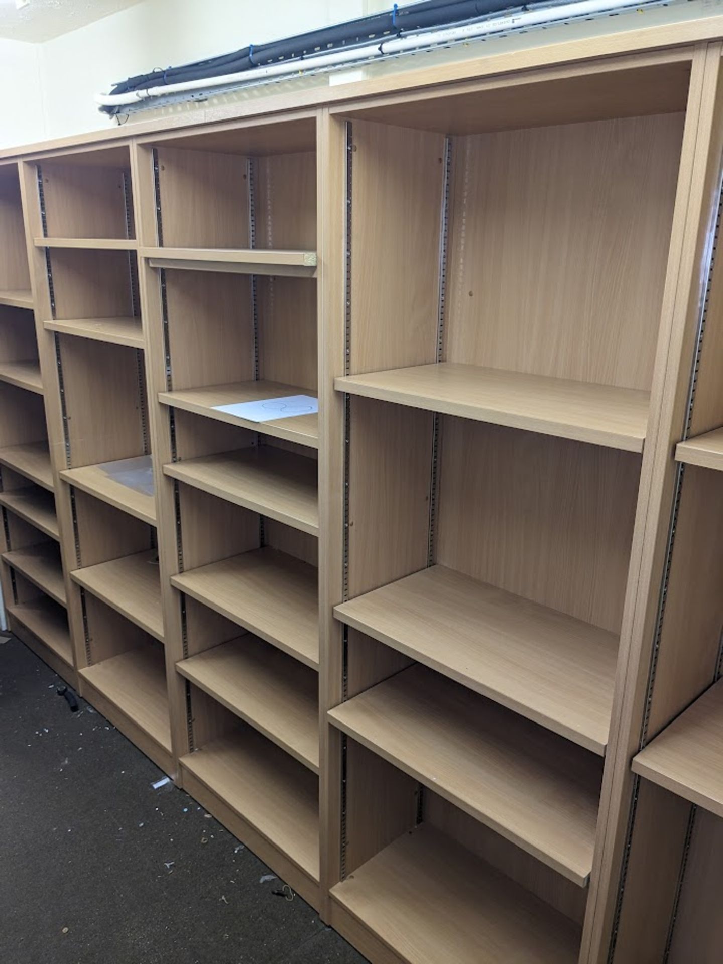 5 ROW WOODEN SHELVING UNIT BOOKCASE