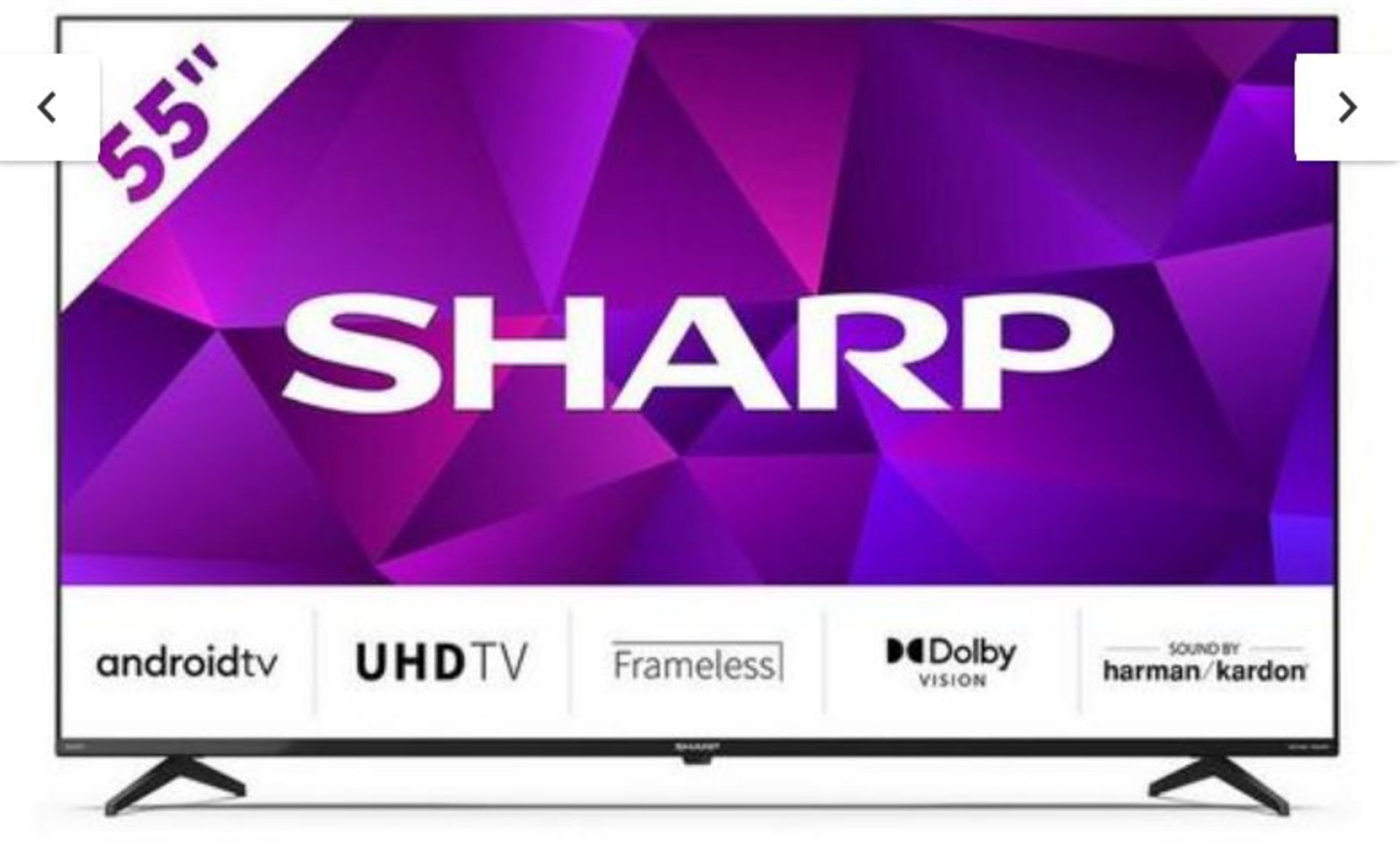 Sharp 55FN4KA, 55 inch, 4K Ultra HD, Frameless, Android TV. RRP £589.00 ...