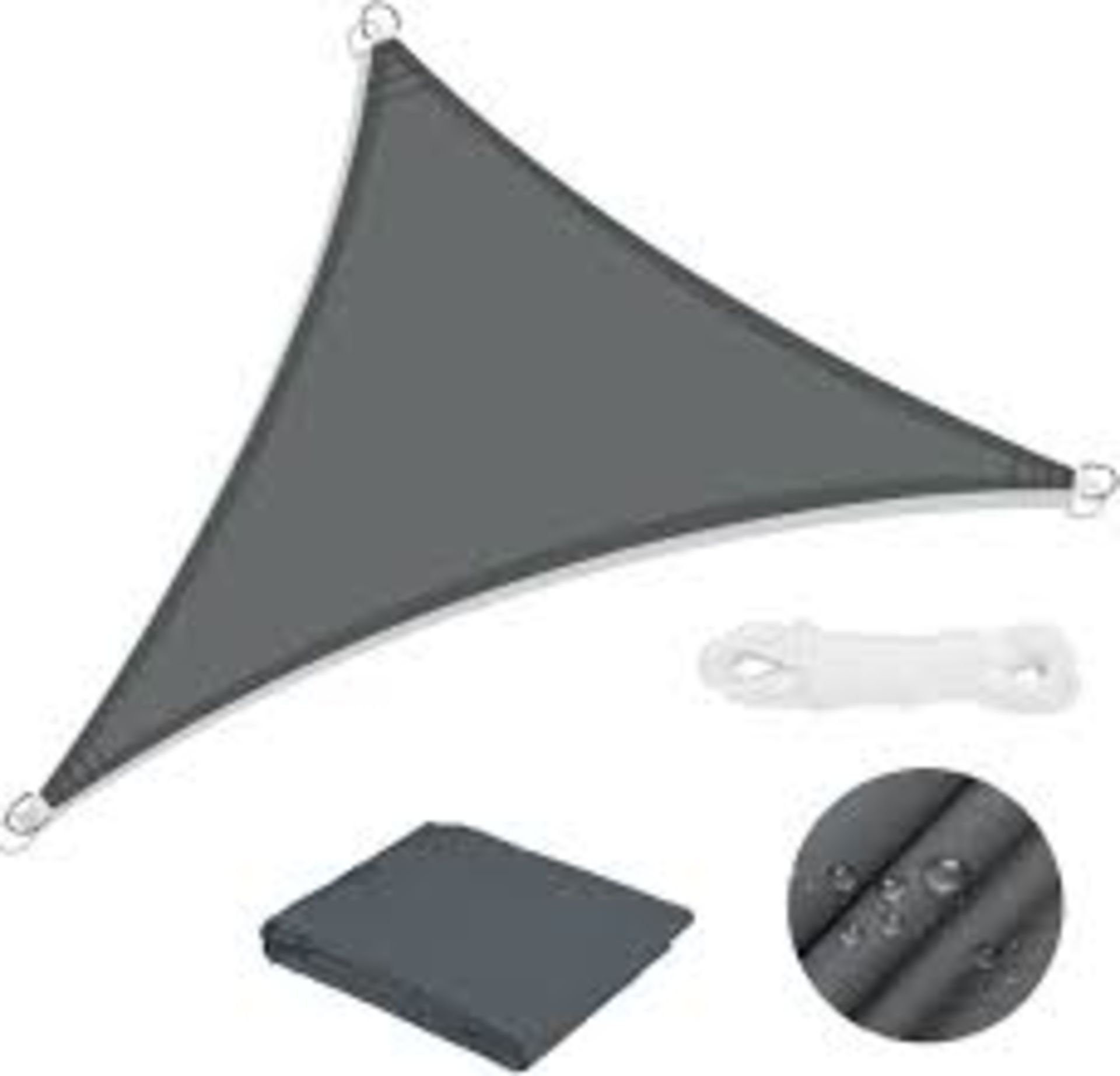 12 X BRAND NEW GREY 5 X 5M SUN SHADE SAIL CANOPIES RRP £79 EACH R8.4