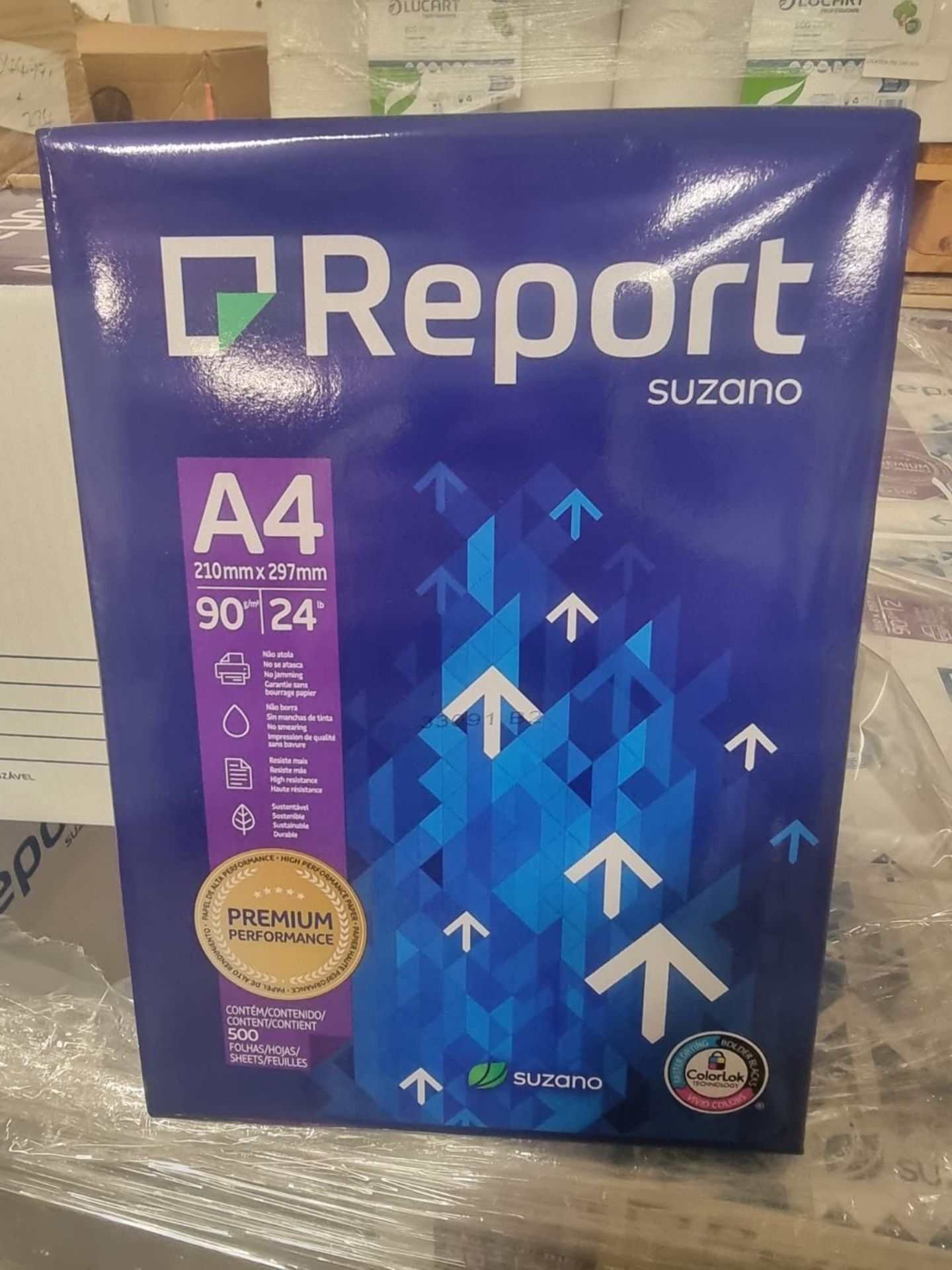 Pallet To Contain 100 x New Reams of 500 Report Premium A4 90gsm White ...