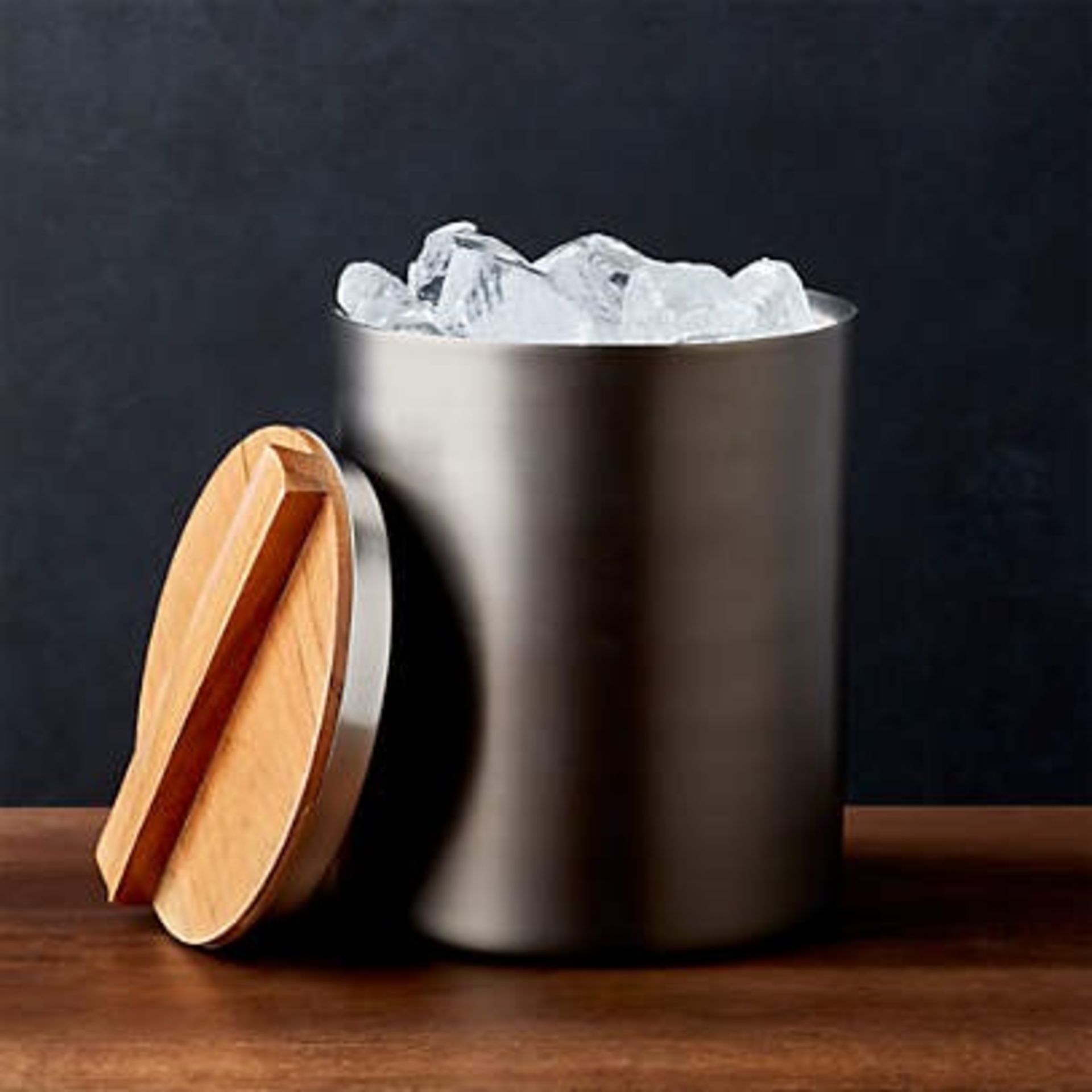 Mango Wood And Graphite Ice Bucket - ER50