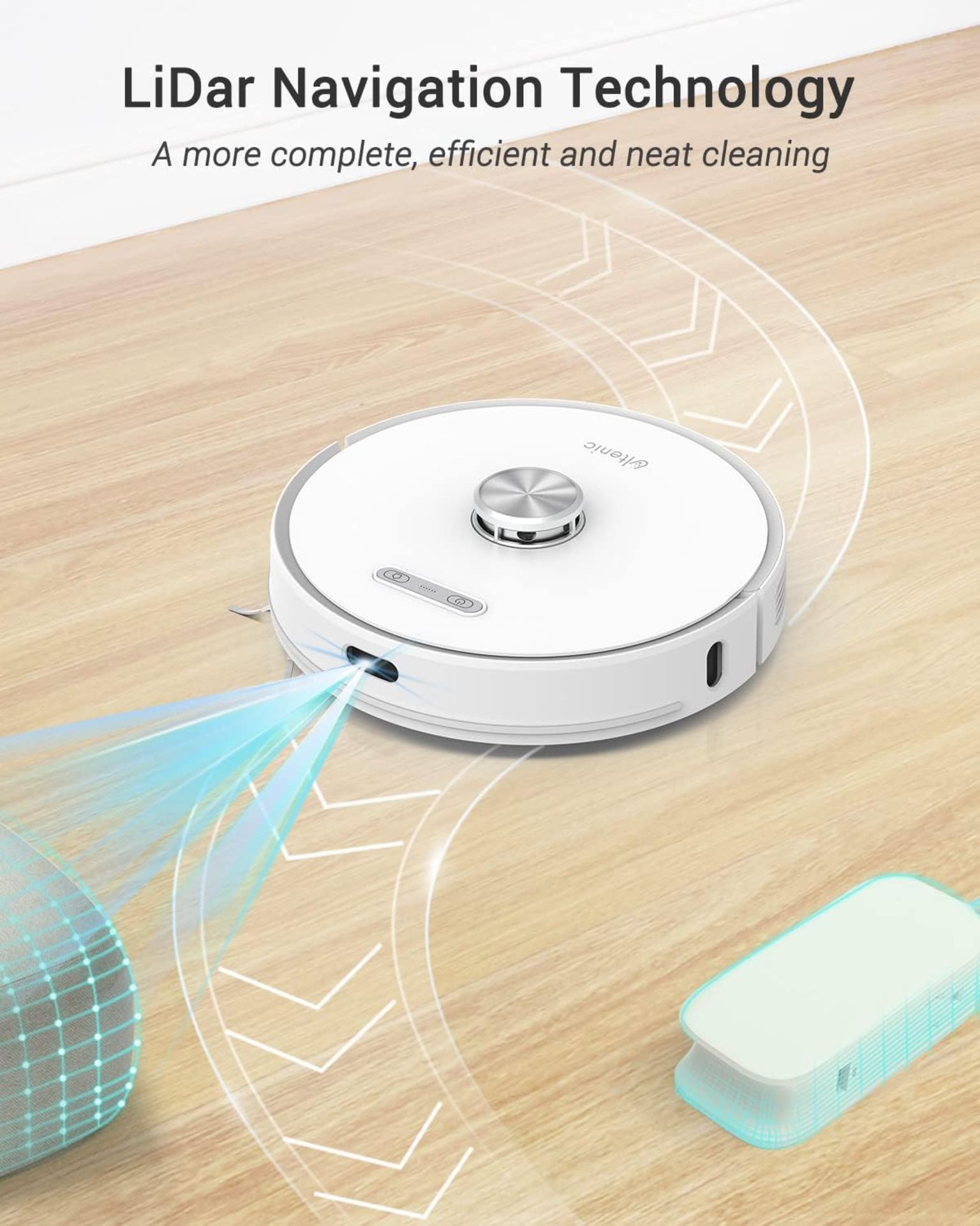 Ultenic T10 Robot Vacuum Cleaner with Mop. Rrp £321.99. Self-empty Base ...