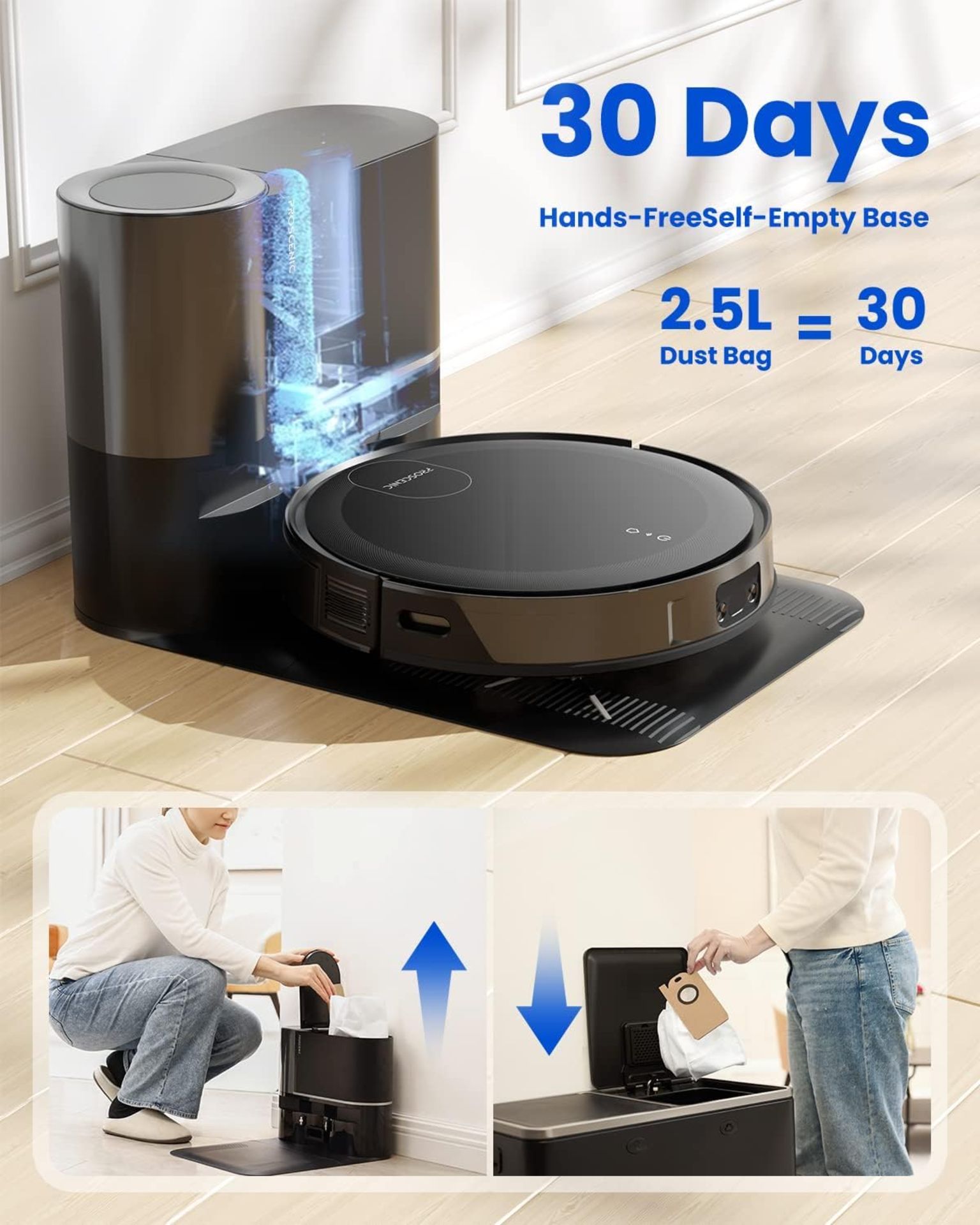 Proscenic X1 Robot Vacuum Cleaner with Mop. Rrp £349.99. 3000pa, Sonic ...