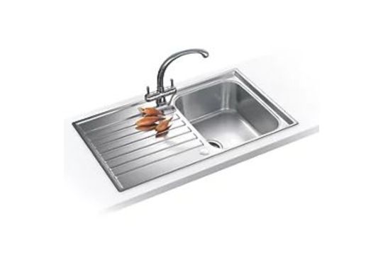 FRANKE ASCONA 1 BOWL STAINLESS STEEL INSET SINK 860MM X 510MM. - R13a.9 ...