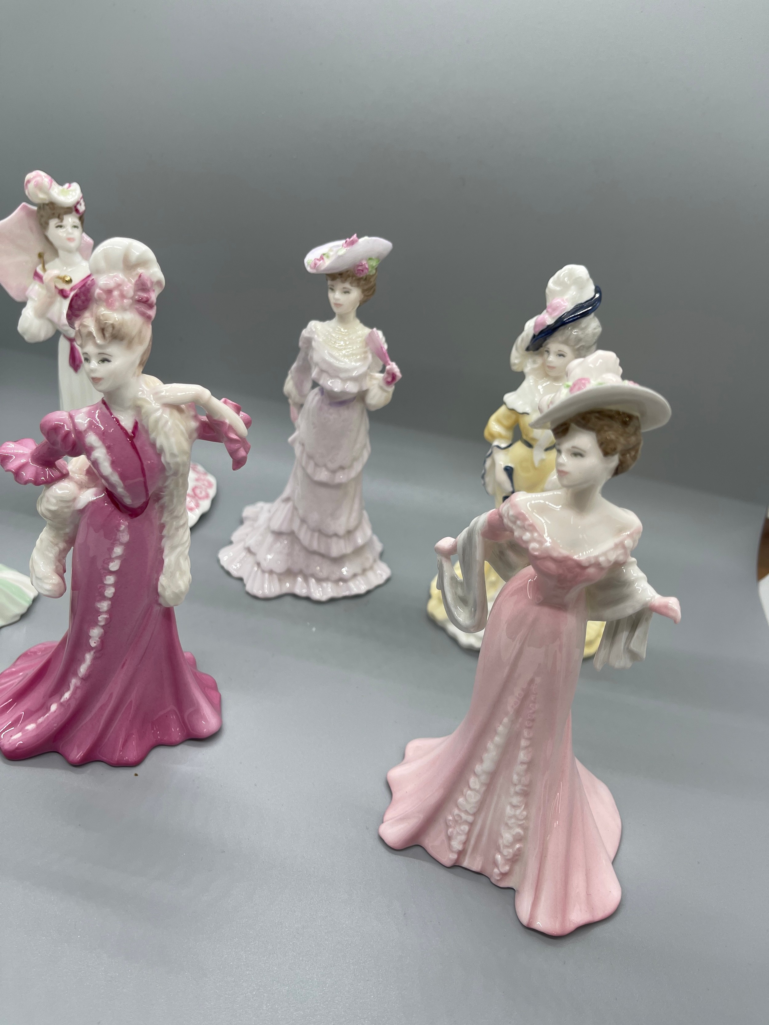 Set of 6 coalport lady figures includes Lady Eliza, Lady Beatrice, Lady ...
