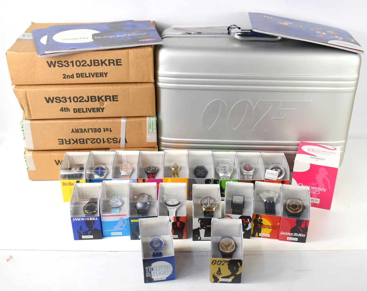 James Bond 007, the 2002 40th Anniversary Swatch collection, comprising ...