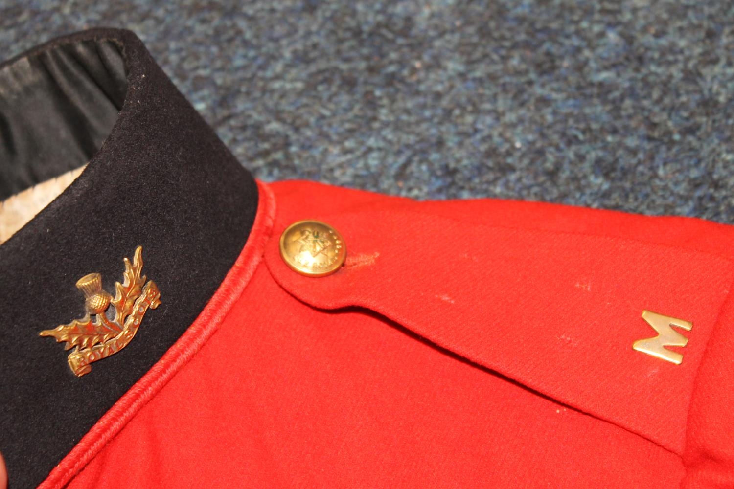 British Army Red Coat jacket having brass Royal Scots buttons and ...