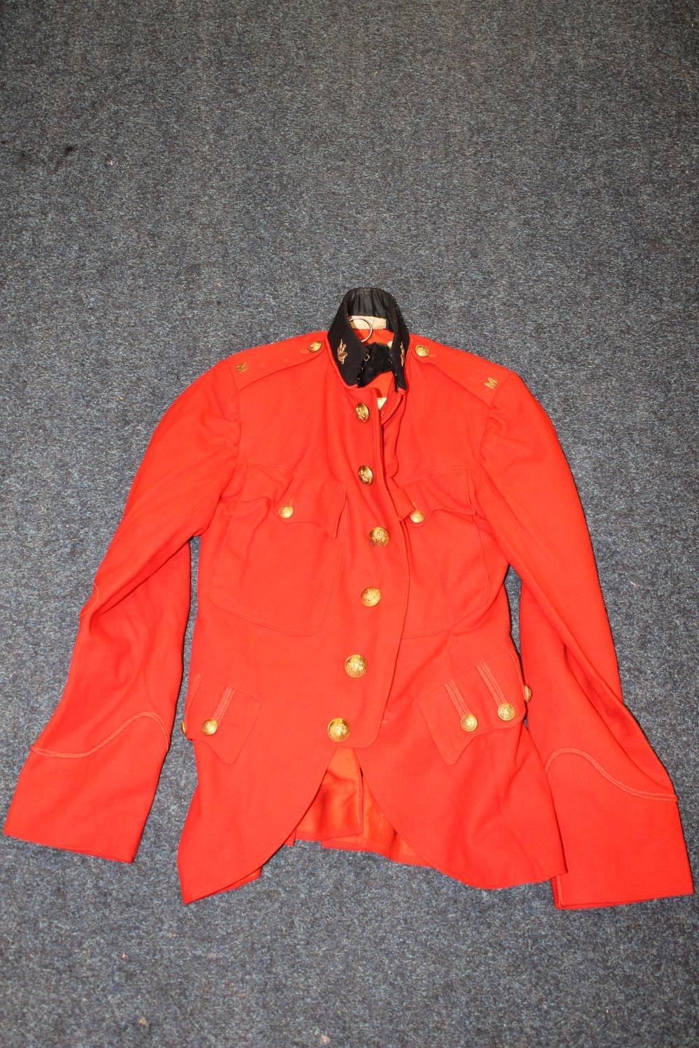 British Army Red Coat jacket having brass Royal Scots buttons and ...