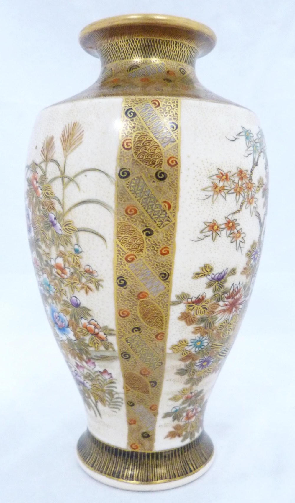 Pair of Japanese Satsuma oviform vases (Meiji period, 1868 - 1912 ...