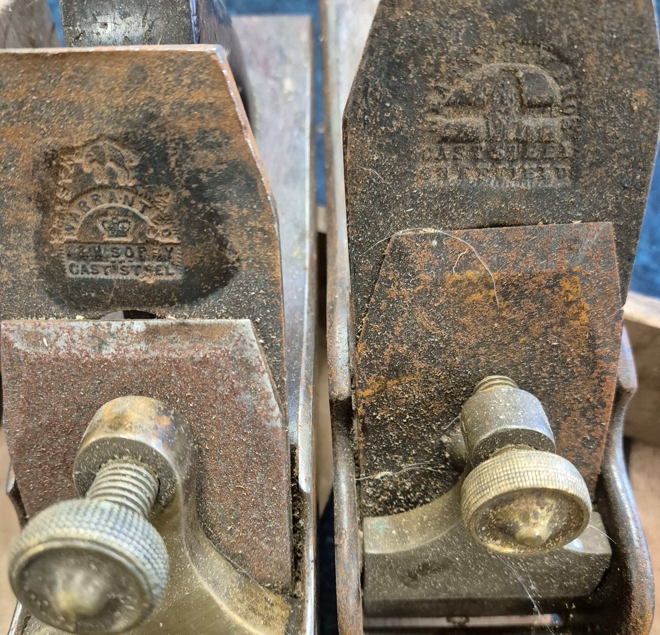 A Crate of Antique and vintage joiners planes; Spier's Ayr plane, C.R ...
