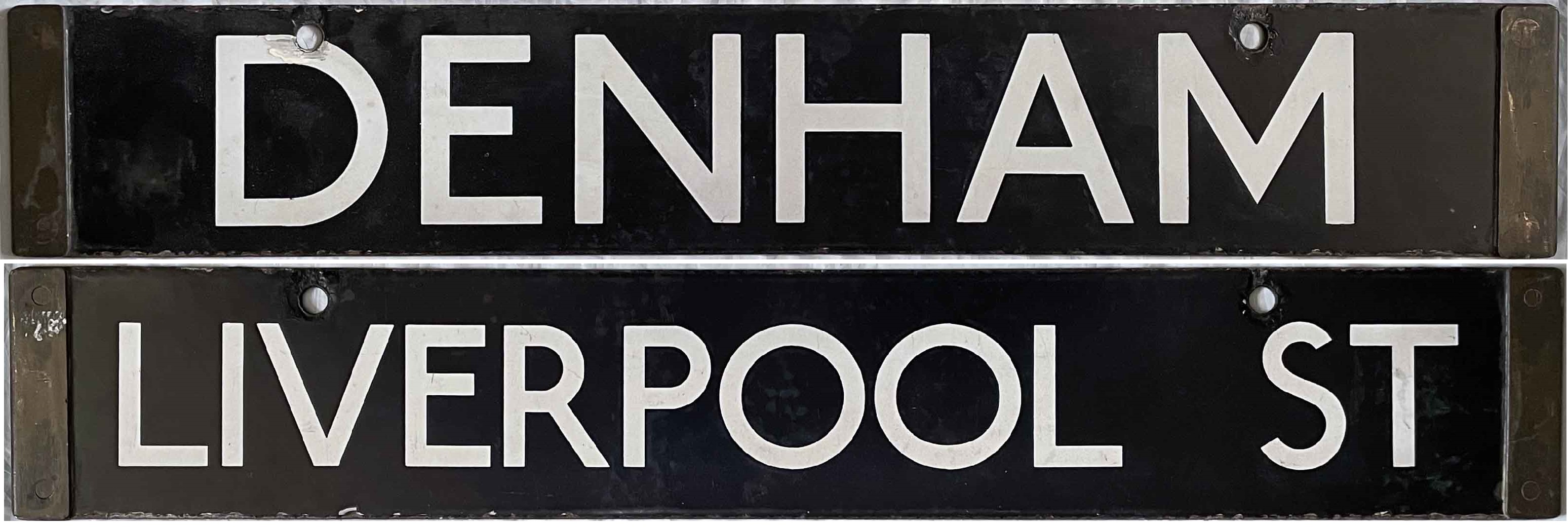 London Underground Standard Tube Stock enamel CAB DESTINATION PLATE for ...