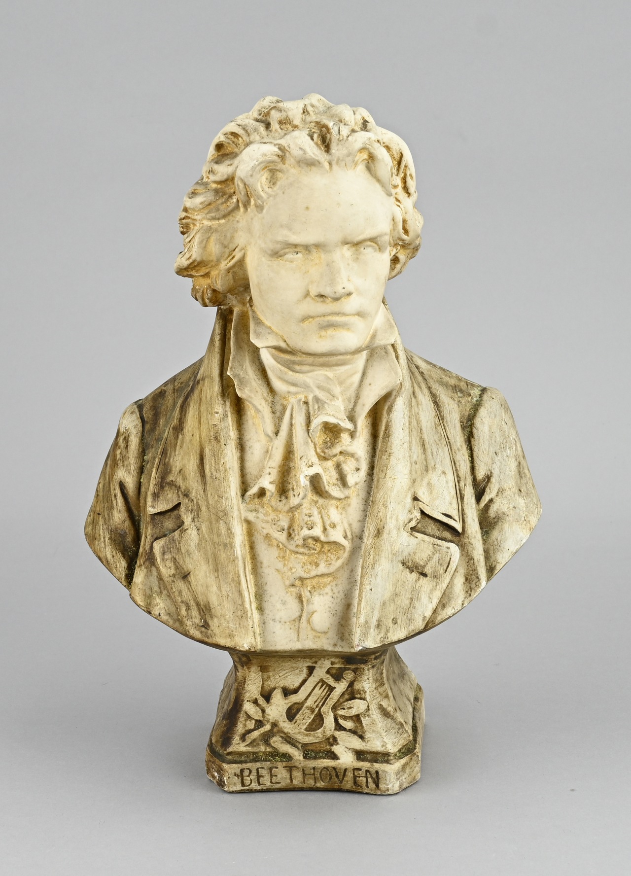 Antique plaster bust of Ludwig van Beethoven. First half 20th century ...