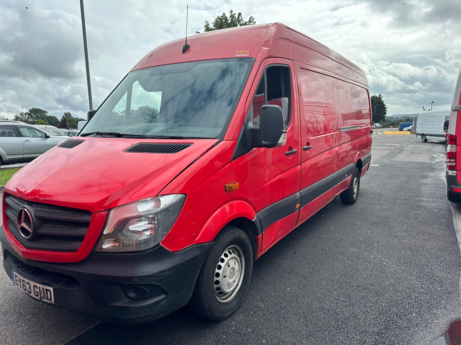 MERCEDES SPRINTER VAN. 2013,63 REG. EX ROYAL MAIL. MILEAGE SHOWING 1213 ...