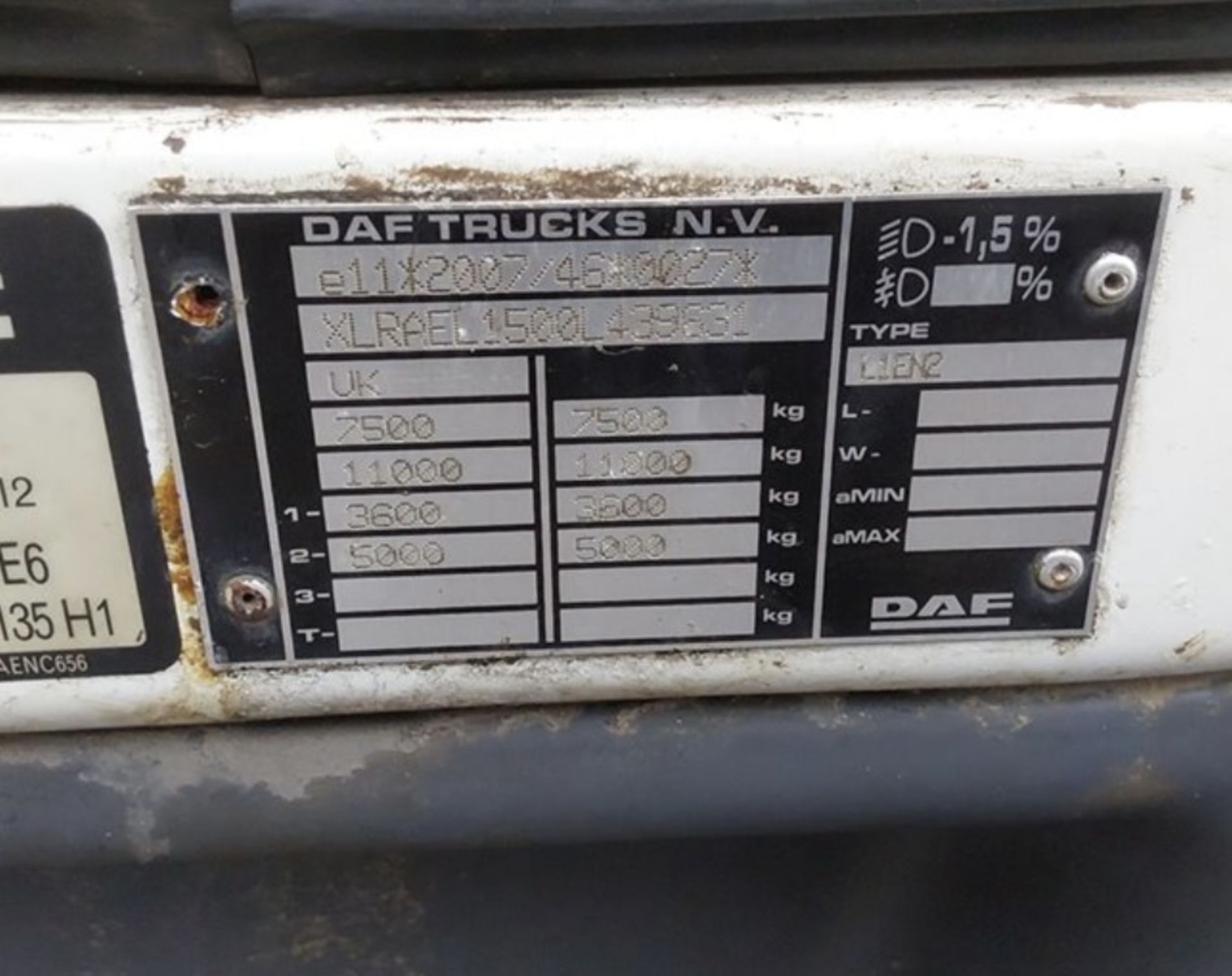 DAF LF 2014, 64 REG 7.5 A/C CRUISE CONTROL MILEAGE SHOWING 492516.2KM ...