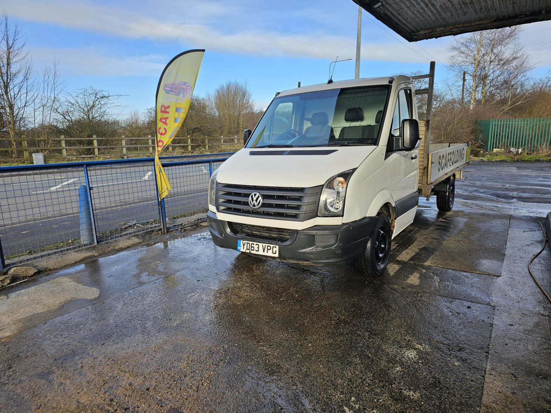 VOLKSWAGEN CRAFTER PICKUP 2013, 63 REG SINGLE WHEEL DROP SIDE BODY 3 ...