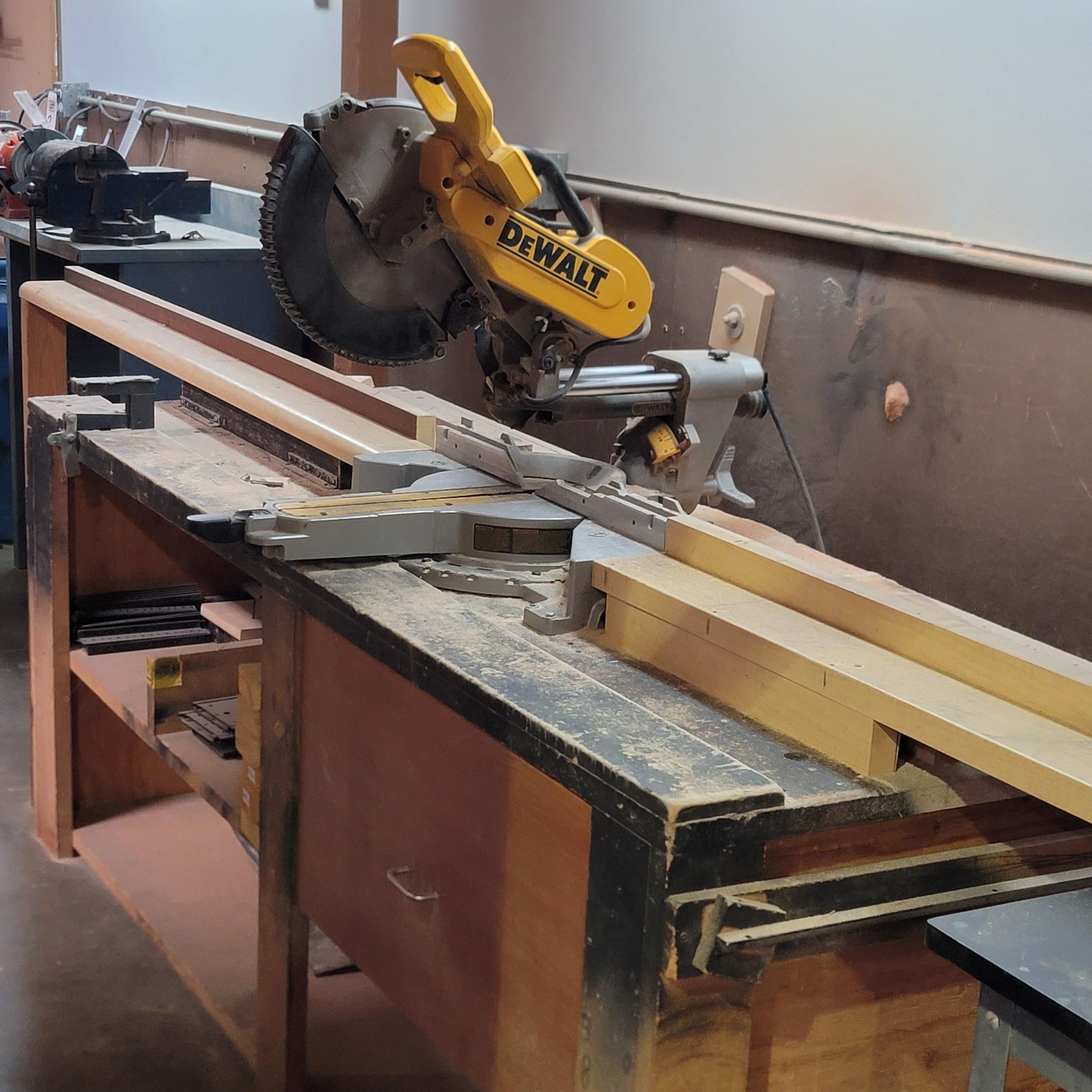 DEWALT 12" DOUBLE BEVEL SLIDING COMPOUND MITER SAW, MODEL DWS780, S/N ...